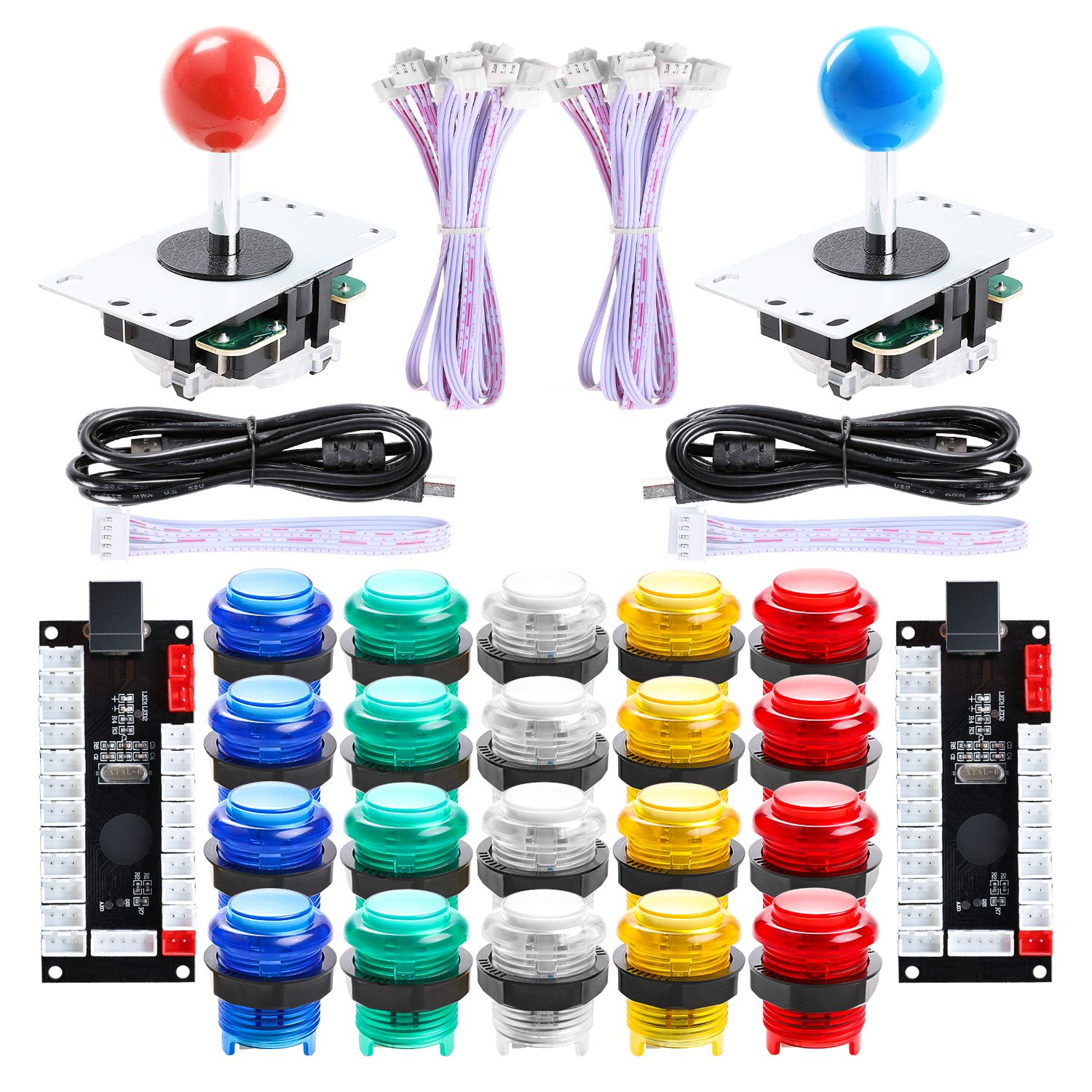 Hikig 2 Player Led Arcade Diy Parts Kit 2x Zero | Desertcart Philippines