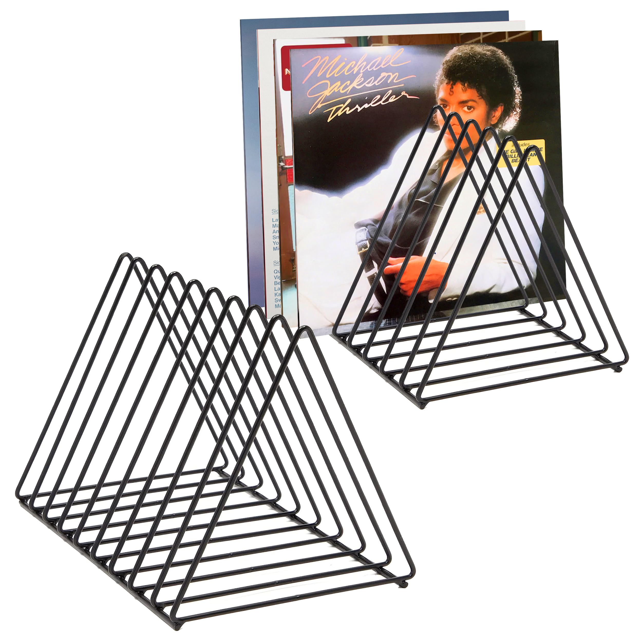 Amazon.com: Skywin Record Organizer, 2 Pack Vinyl Rack Storage ...