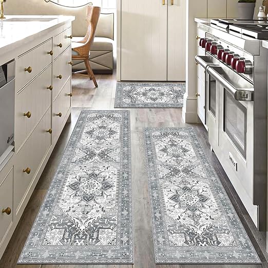 Amazon.com: Yamaziot Boho Washable Kitchen Rugs Sets of 3, Non Slip ...