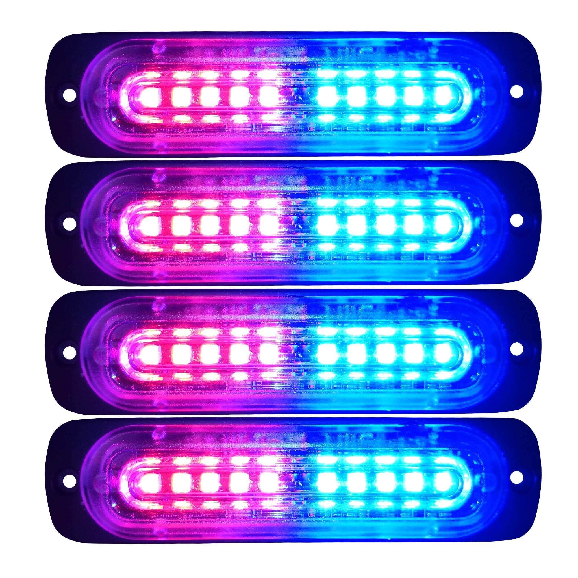 Snapklik.com : Lux 4-Pack 4.4-Inch 10 LED Ultra Slim Strobe LED Lights ...