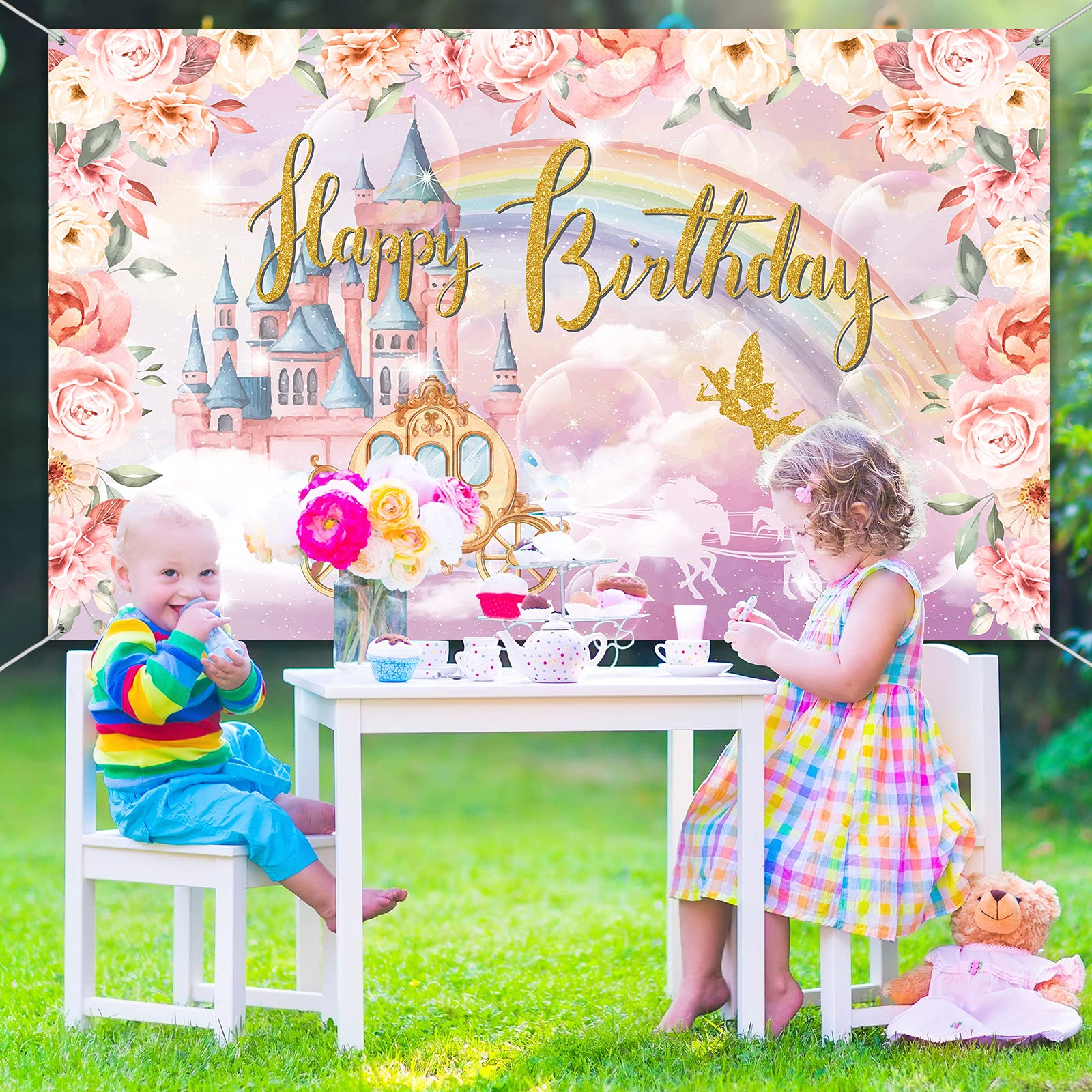 Princess Birthday Party Decorations Supplies Princess Theme Backdrop ...