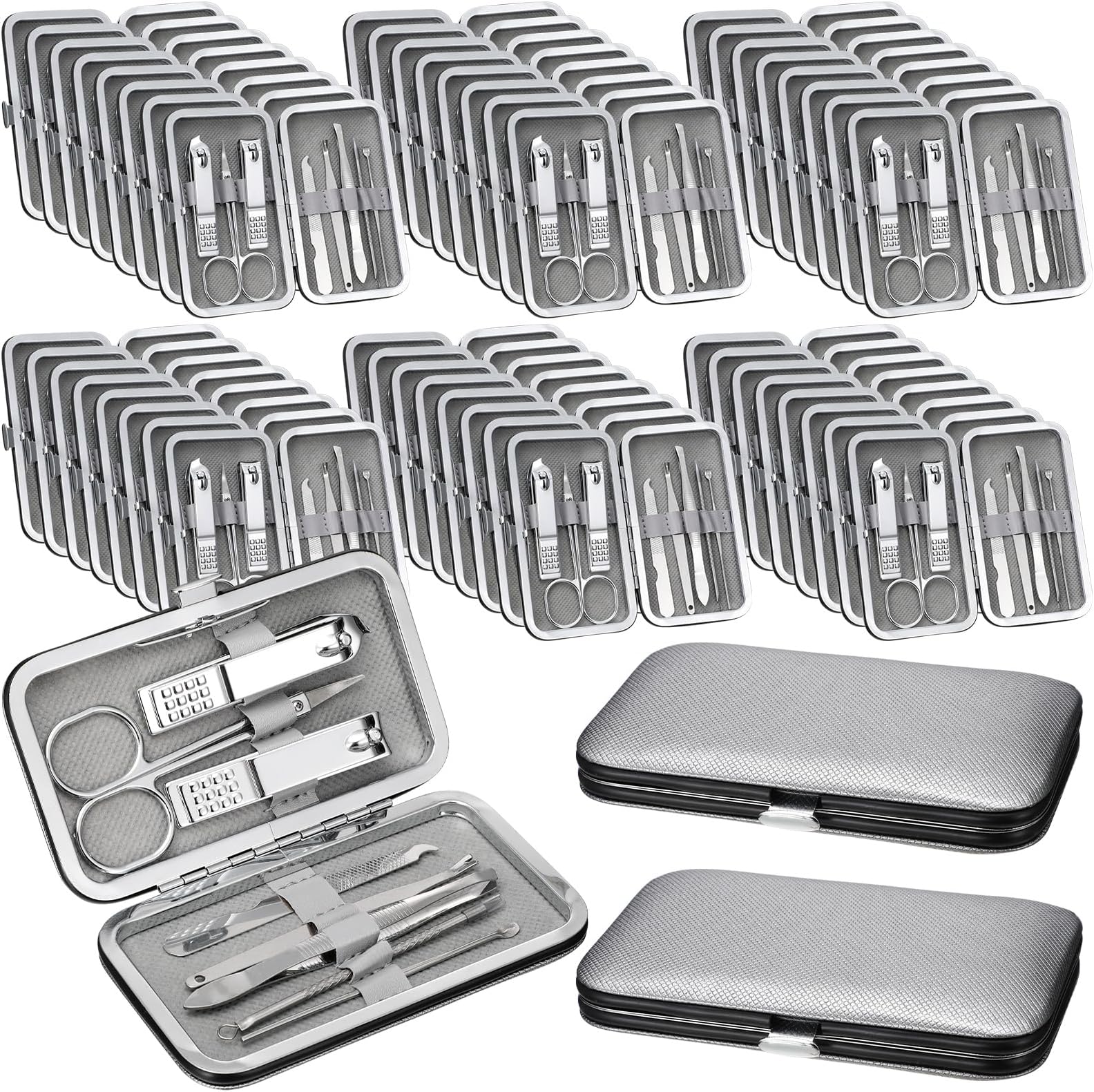 Amazon.com : Geosar 50 Set Travel Manicure Kit Nail Clippers Pedicure ...