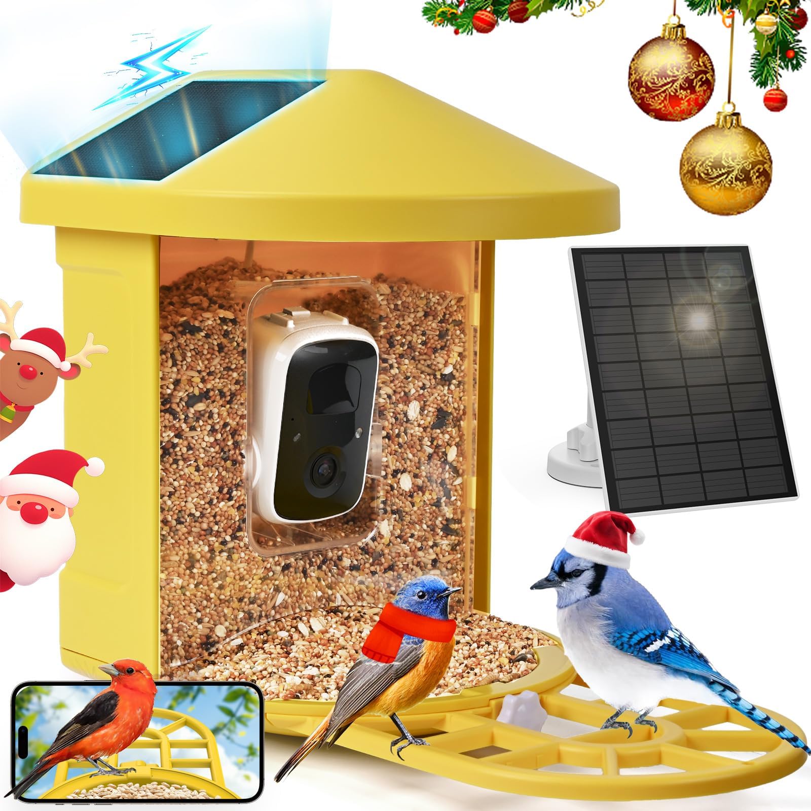 Amazon.com : Prime Garden Smart Bird Feeder with Camera, Solar Powered ...