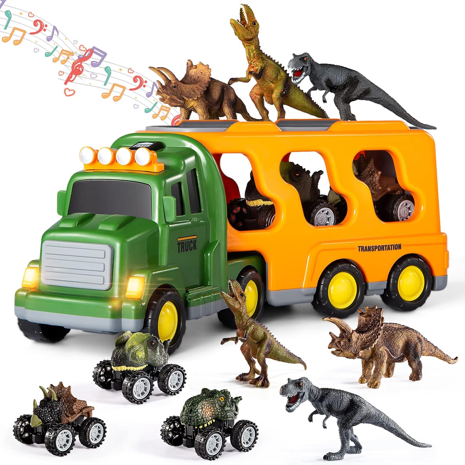 TEMI Dinosaurier-Truck-Spielzeug für Kinder von 3 bis 5 Jahren mit ...