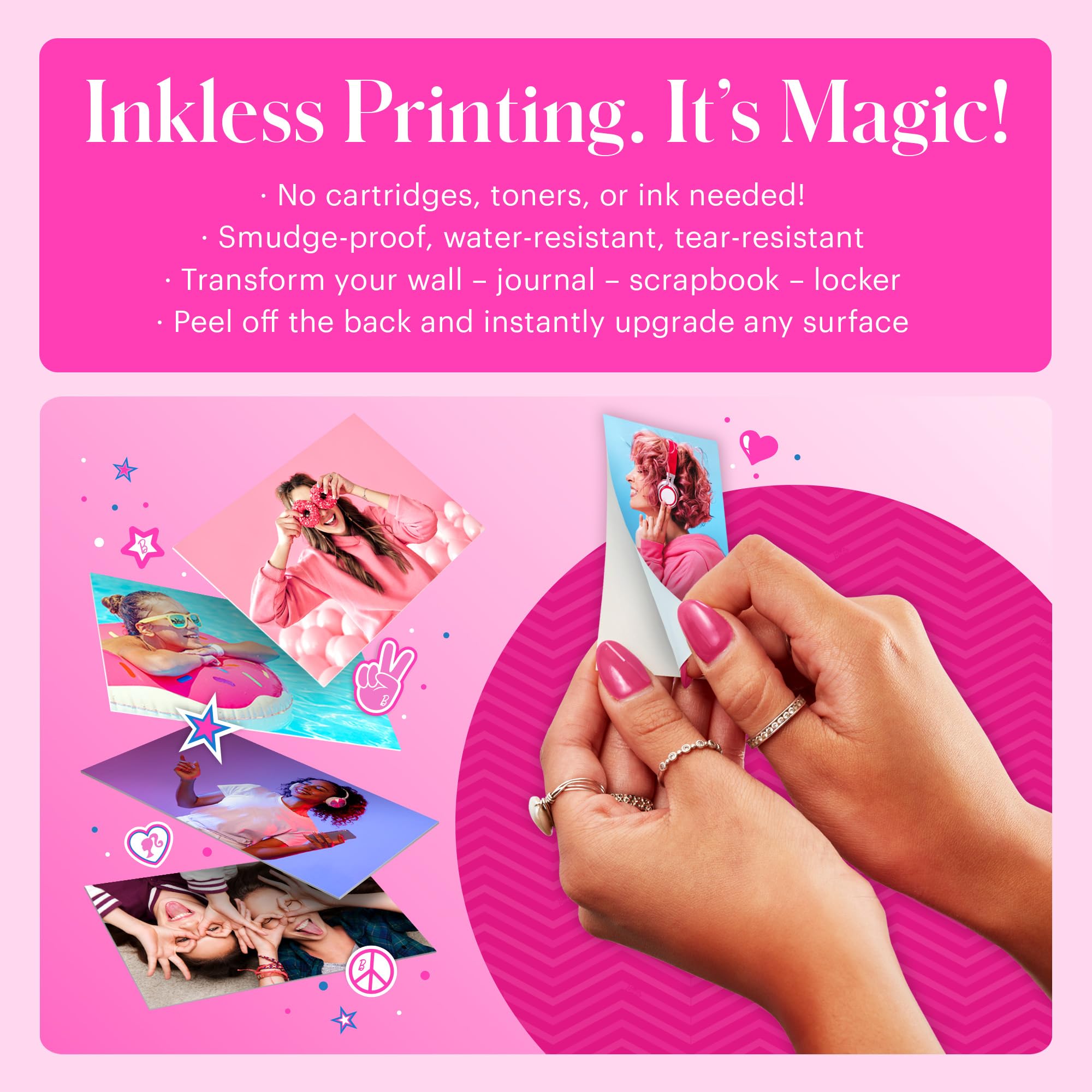 Snapklik.com : KODAK X Barbie Step Slim Wireless Instant Portable Photo ...