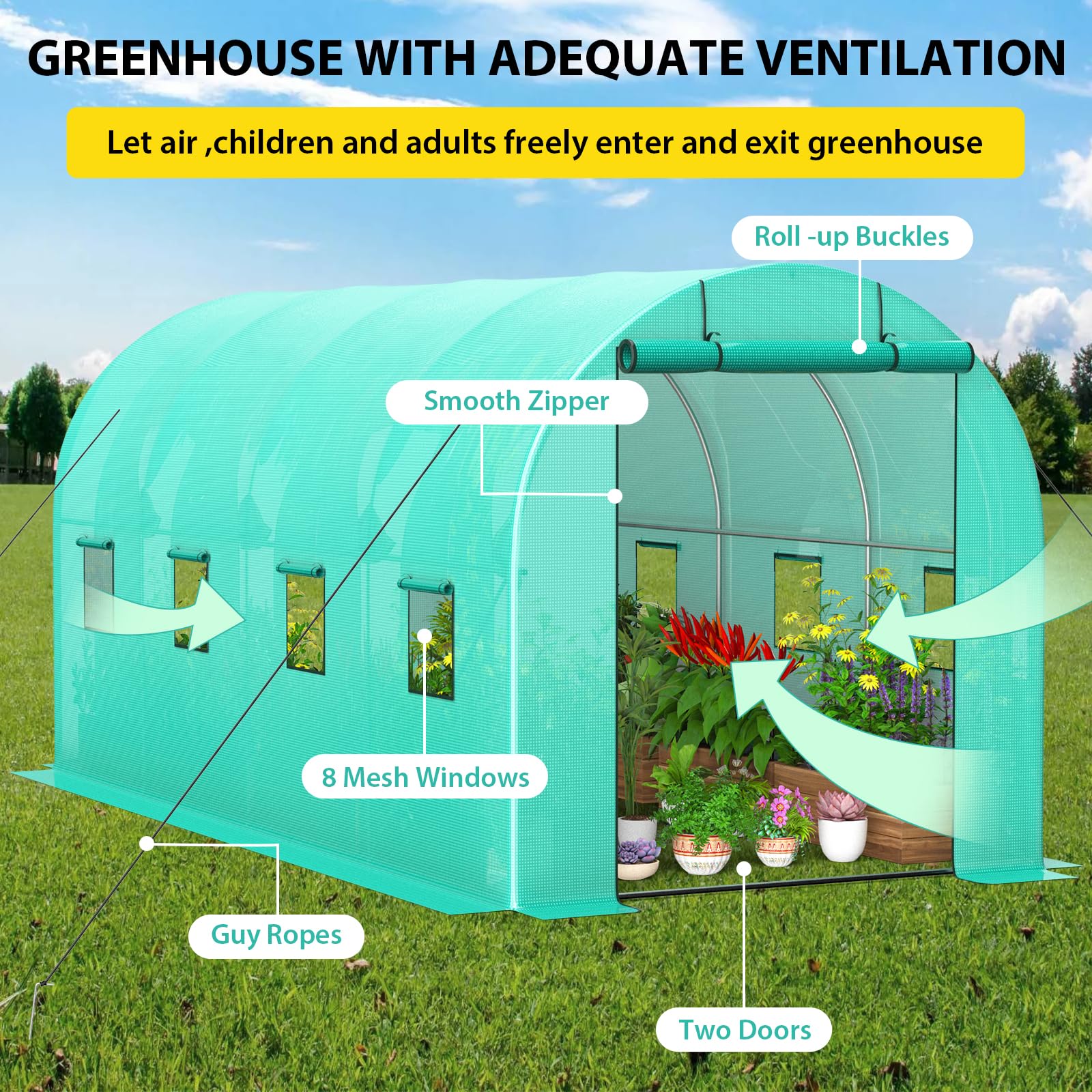 Snapklik.com : Euker Tunnel Greenhouse, 1577 FT Hoop House Greenhouses ...