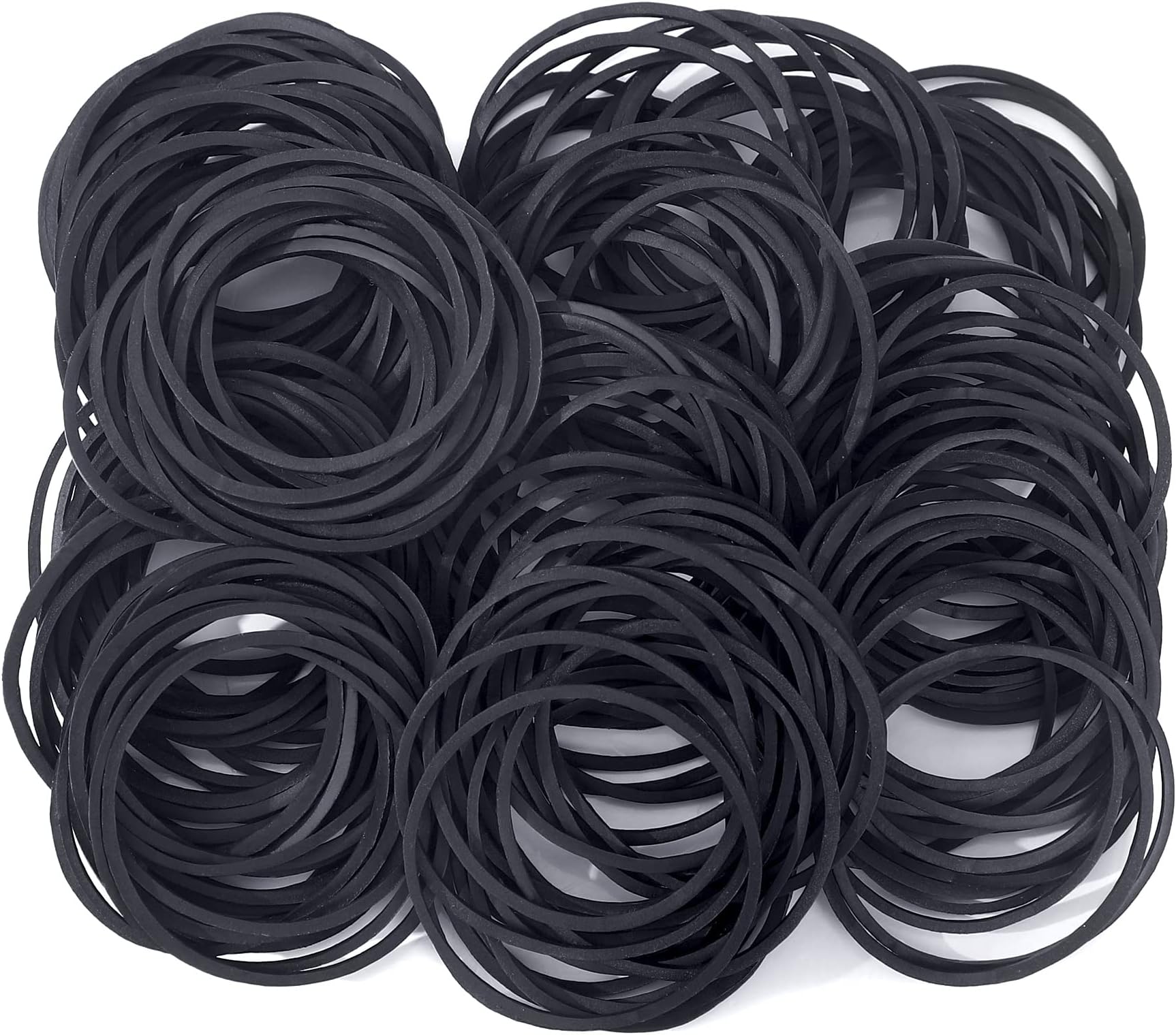 200pcs Black Natural Rubber Elastic Bands Heavy Duty Bands for Hair ...