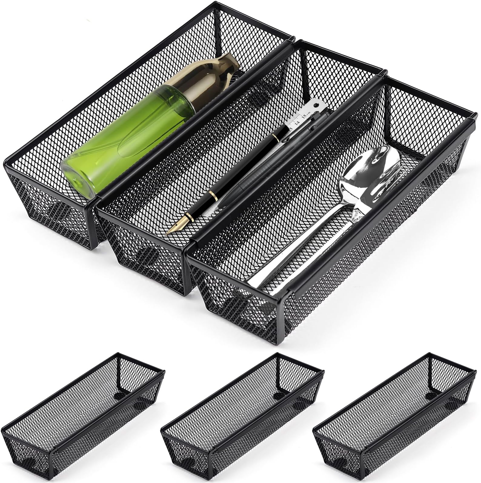 iDesign Portaposate cassetto, Grande organizer cassetti in plastica con ...
