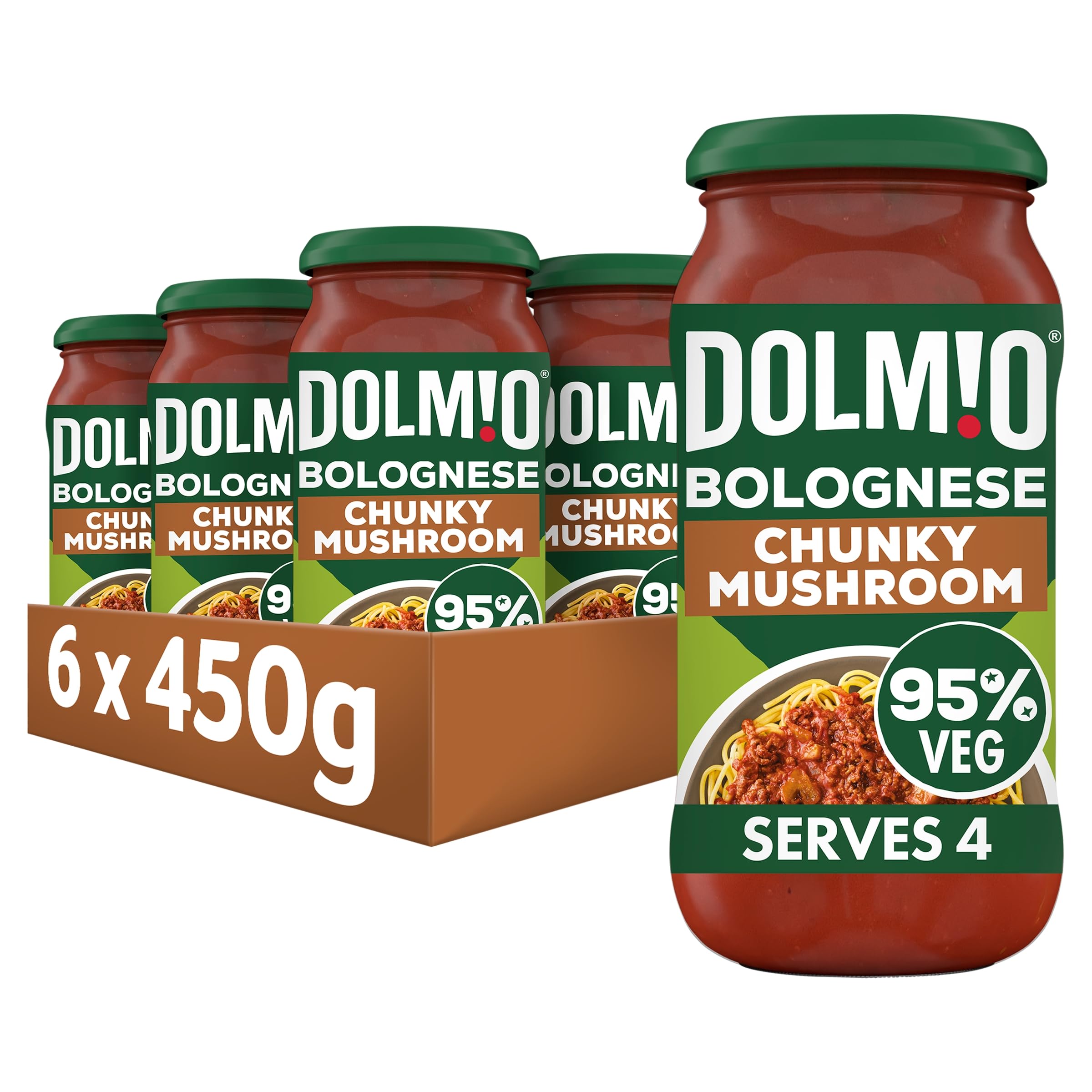 Dolmio Bolognese Chunky Mushroom Pasta Sauce Jar, Bulk Multipack 6 x ...