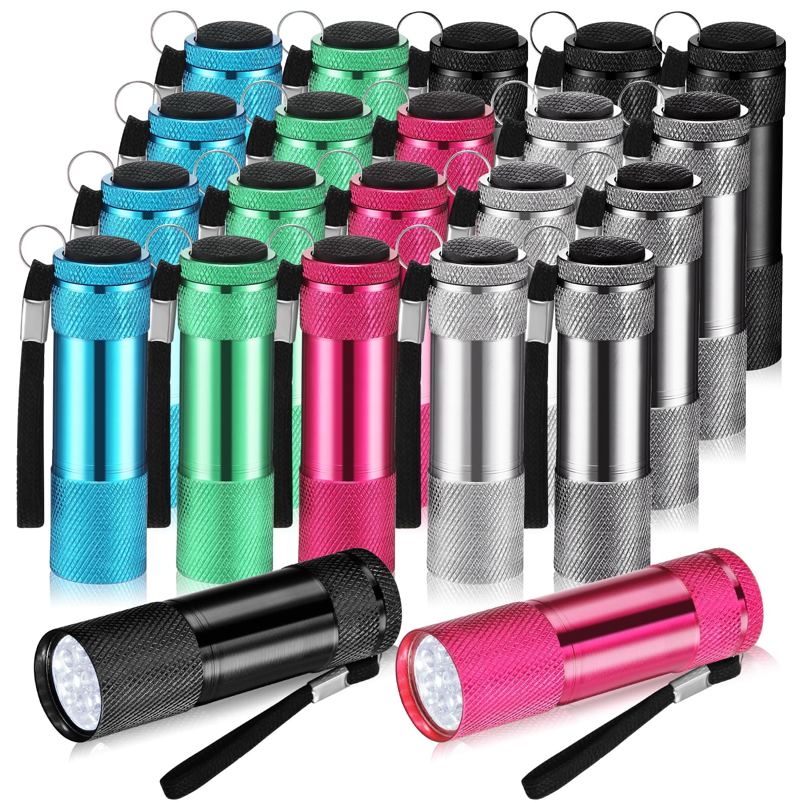 VIHOSE 20 Pcs Mini Flashlights Bulk, Bright Aluminum Handheld Flash ...