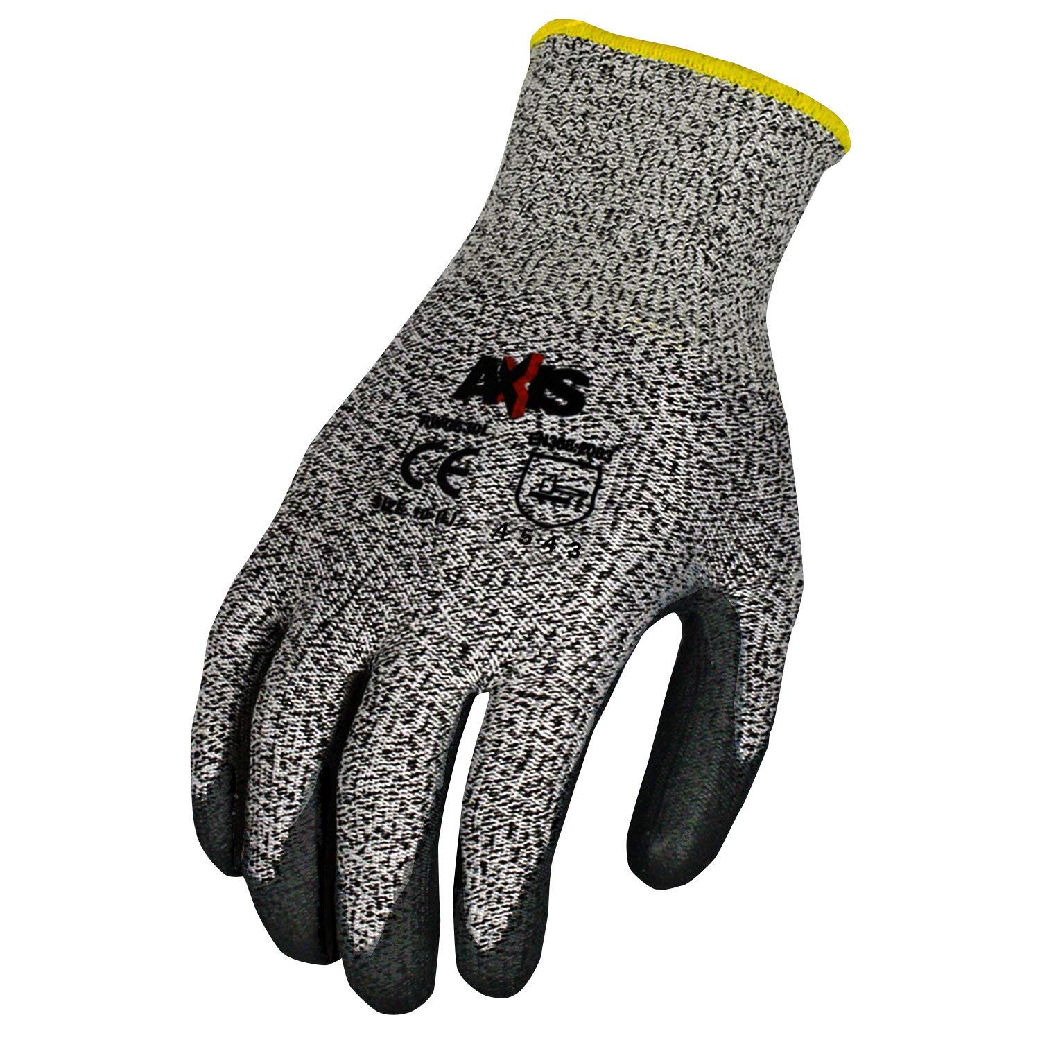 Snapklik.com : Radians RWG555 Axis Cut Protection Level A4 Foam Nitrile Dipped Workk Glove