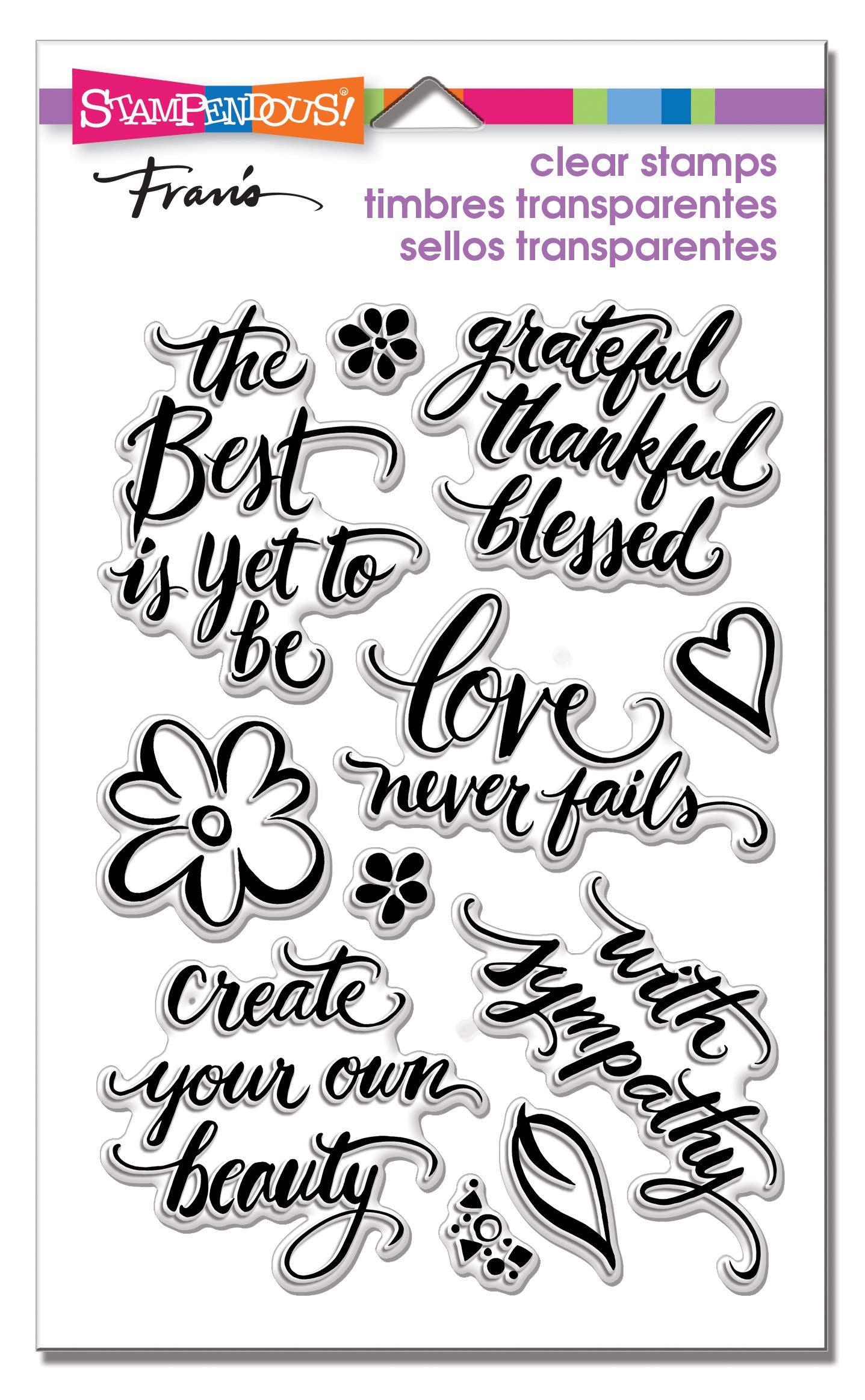 Snapklik.com : Stampendous Perfectly Clear Stamps-Script Sayings