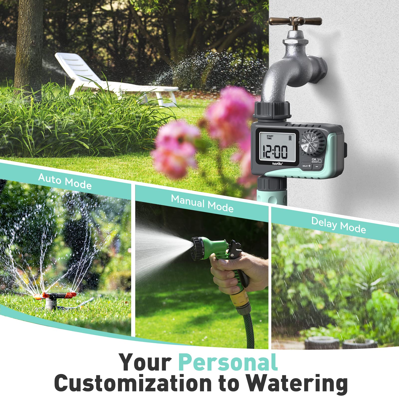 Snapklik.com : RAINPOINT Sprinkler Timer Outdoor, Water Timer For ...
