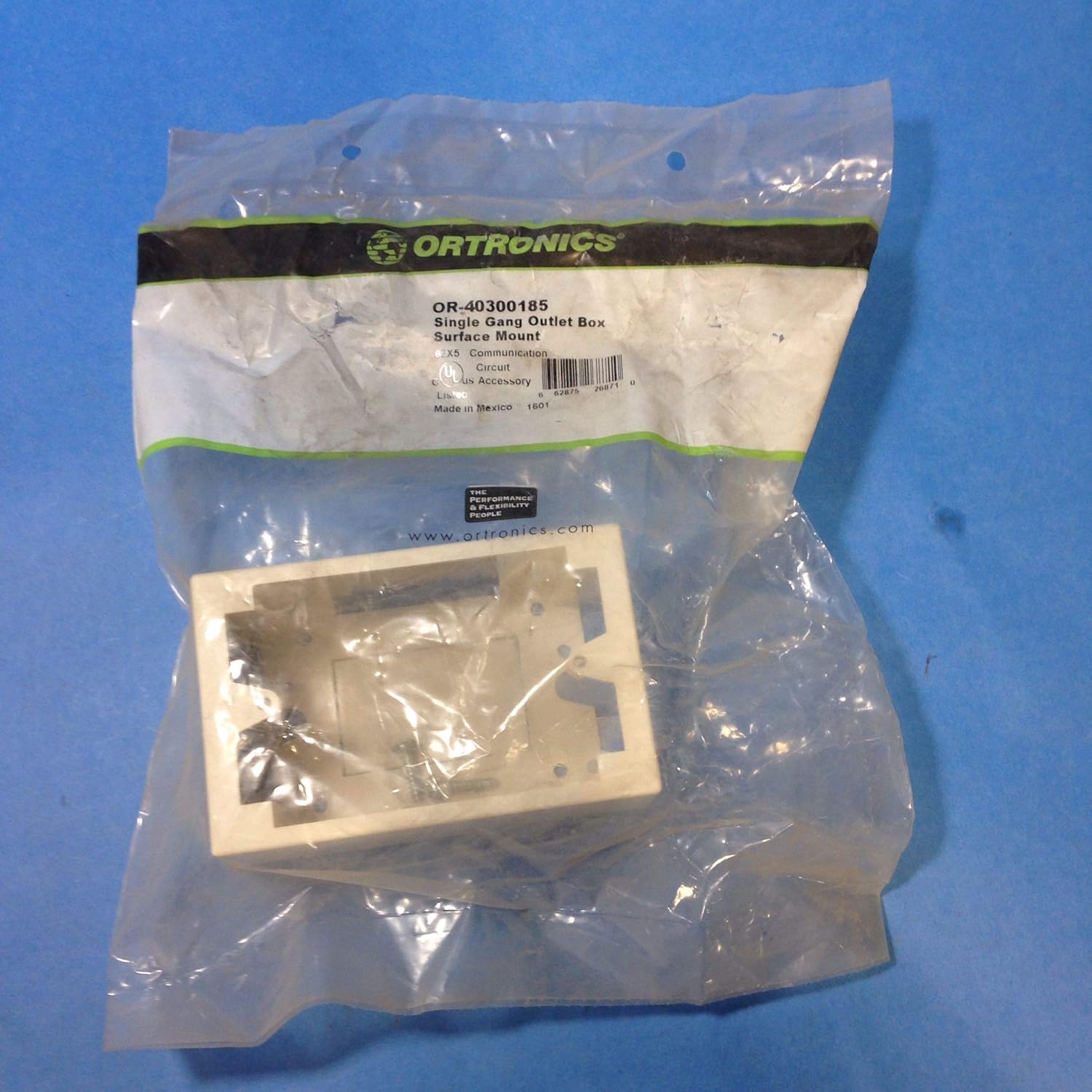 Amazon.com: Ortronics Surface Mount Box 2" Deep Single-Gang, Fog White ...