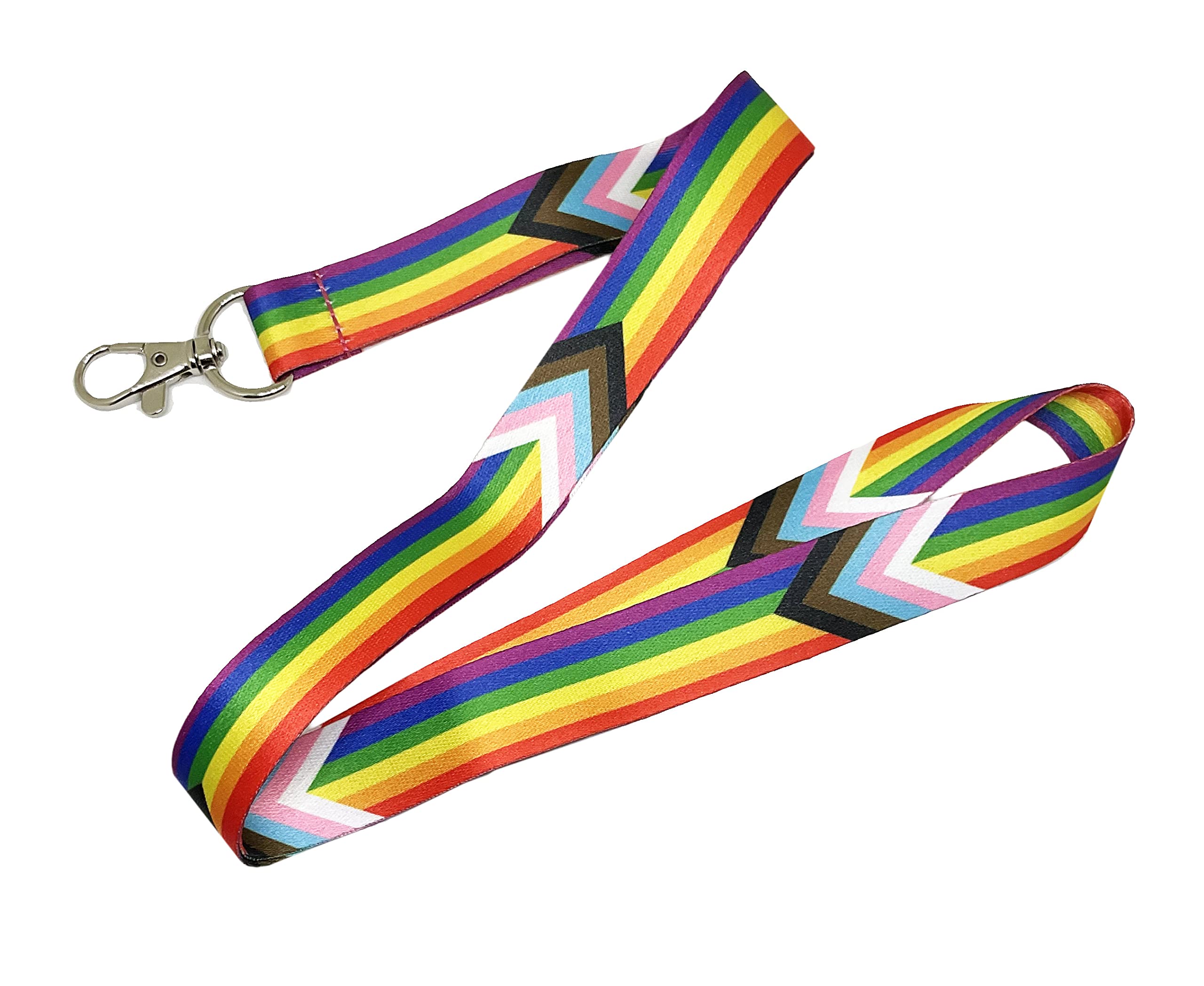 Amazon.com: PinMaze Progress Pride Flag LGBTQ Lanyard - LGBT Badge Gay ...