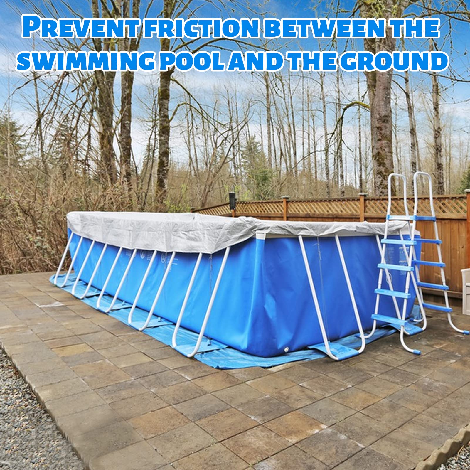 Snapklik.com : 10x6.7Ft Rectangular Frame Pool Ground Cloths ...