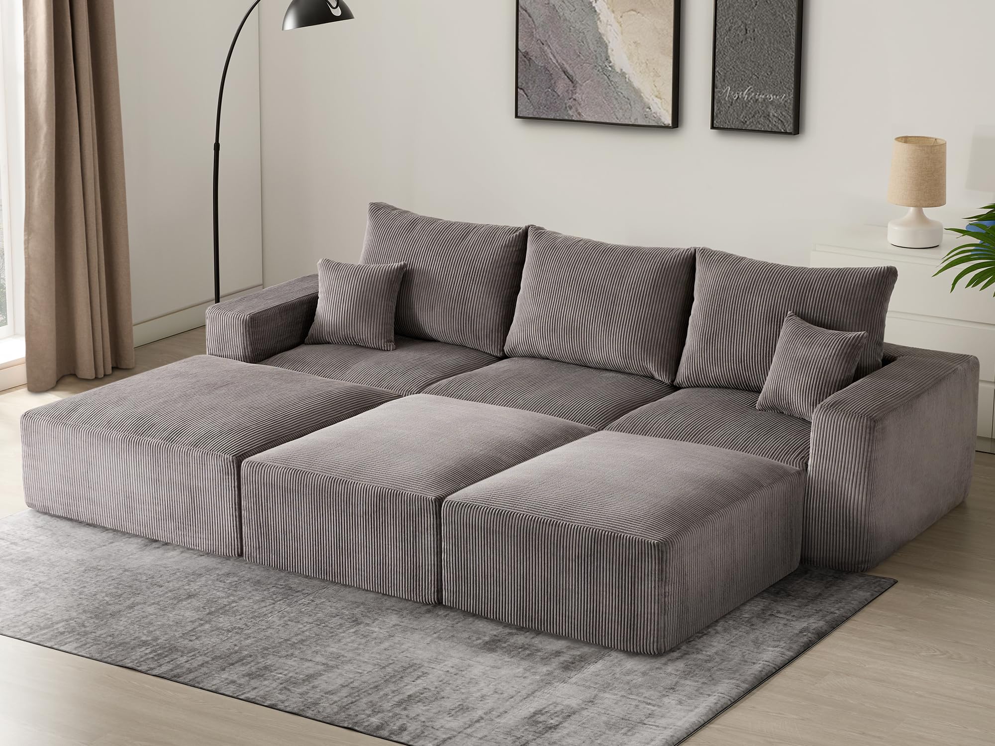 Amazon.com: Sectional Modern Sleeper Sofa Bed Couches for Living Room ...