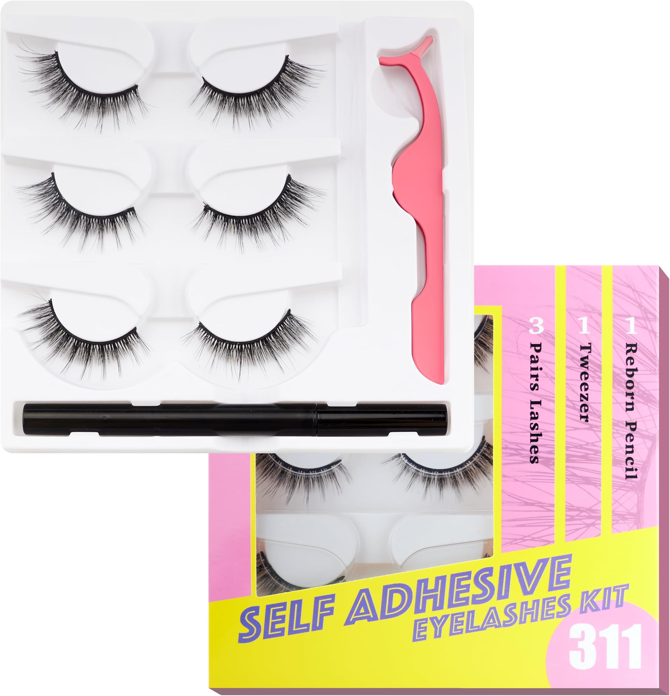 Amazon.com : Lashbuddy Self-Adhesive Eyelashes, Lash Buddy Self ...