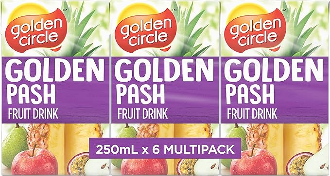 Golden Circle Golden Pash Fruit Drink Lunchbox Multipack Poppers 250mL ...