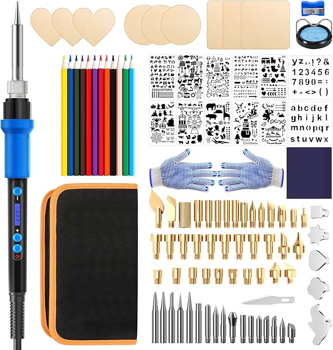 Amazon.com: Wood Burning Kit,109 Pcs Professional Wood Burning Tool ...