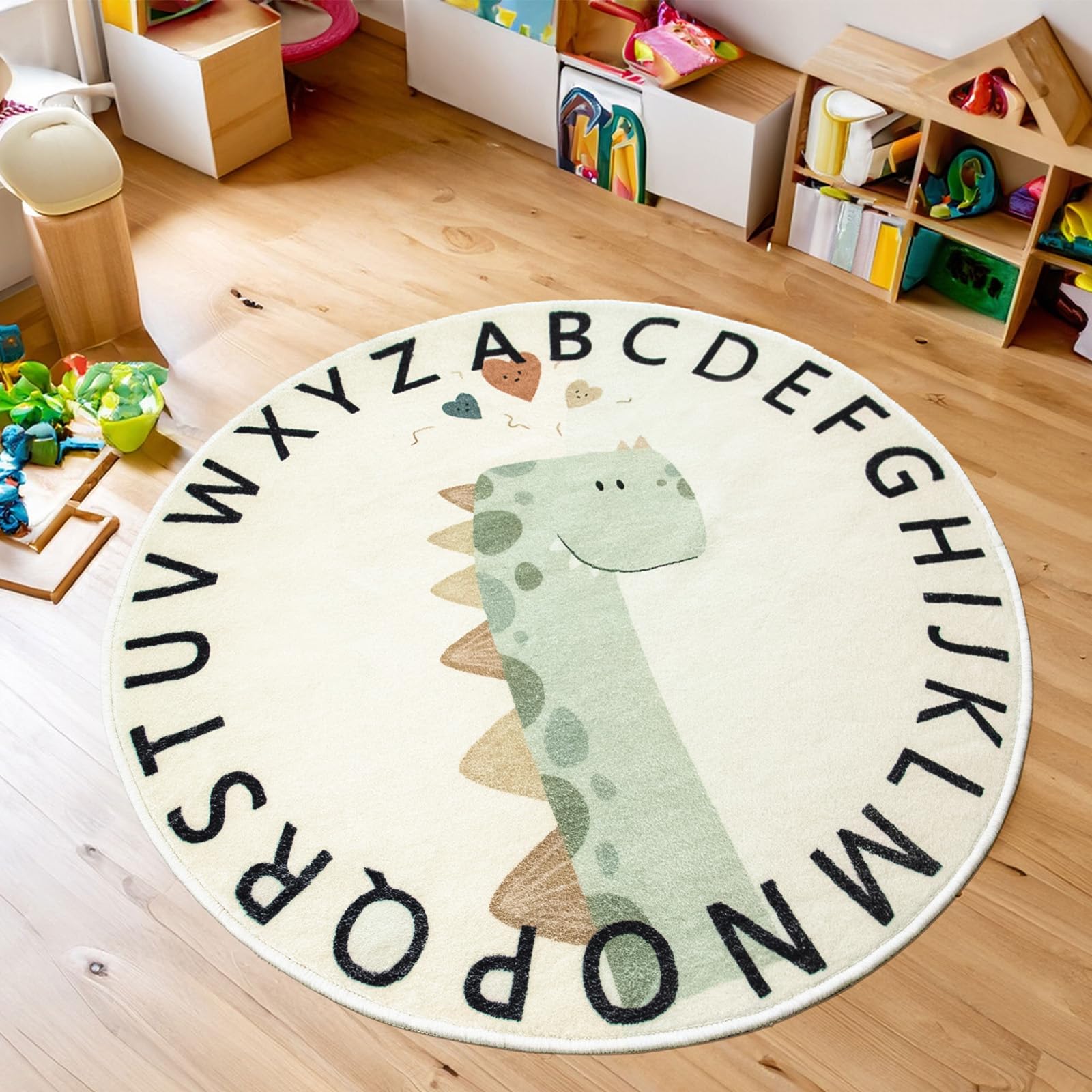 Tapis Design Cartoon Dinosaur Rugs, Soft Cute Childrens Rug Low Pile ...