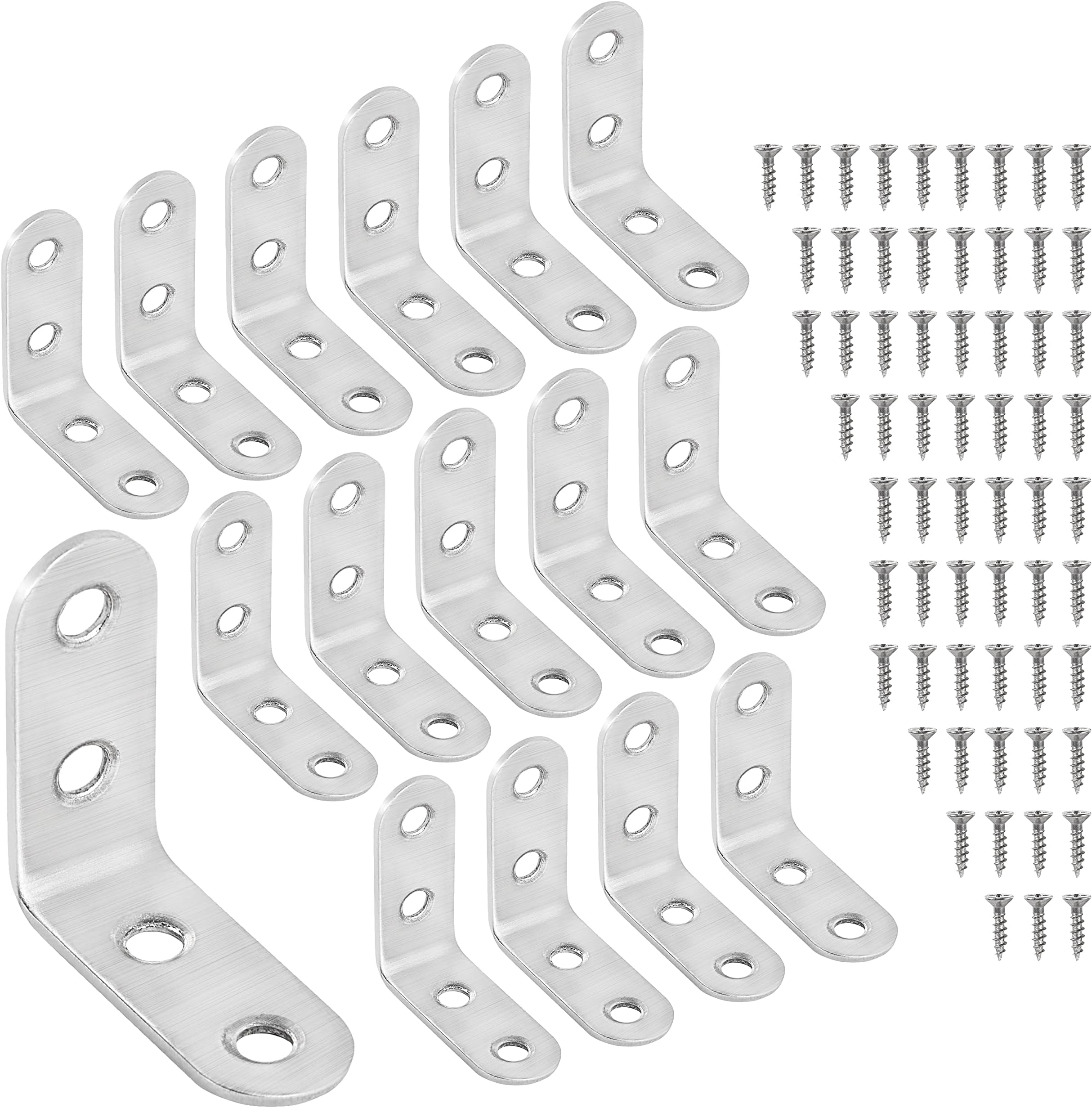 Yeepeo 12 Pcs Corner Bracket 40 × 40mm, White Right Angle Bracket 90 ...