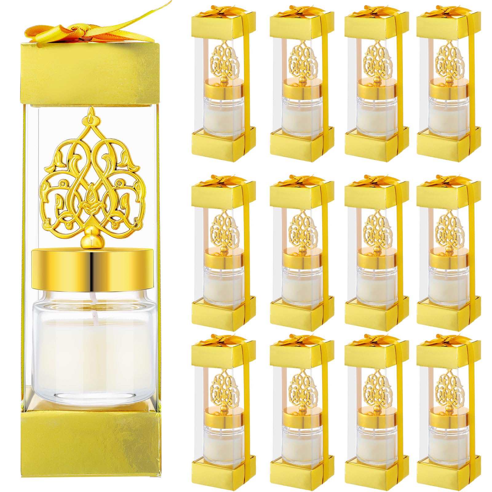 Amazon.com: Hoolerry 12 Pcs Ramadan Candle Eid Mubarak Gift Set Muslim ...