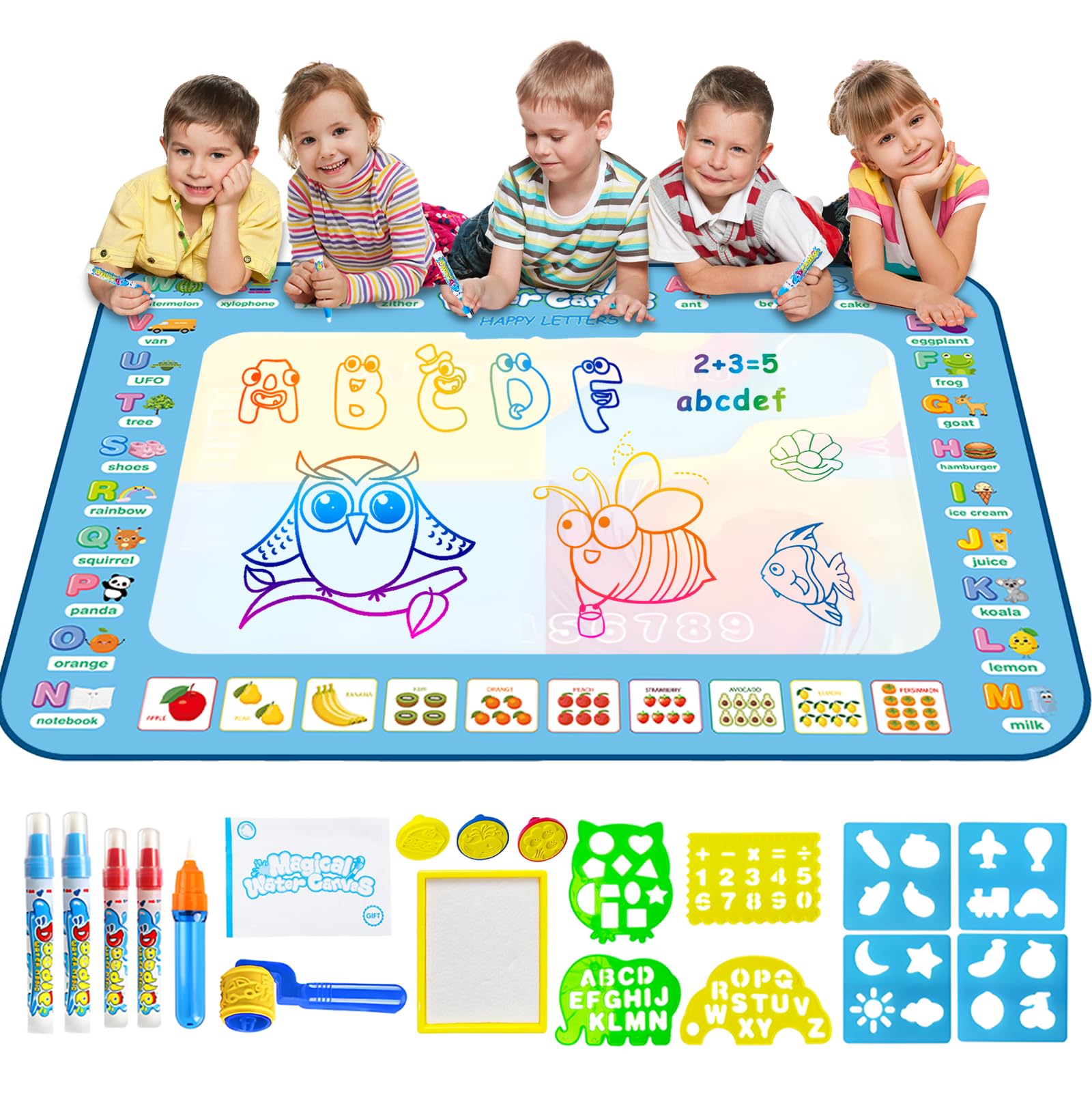 Snapklik.com : Water Doodle Mat - Kids Painting Writing Color Doodle ...