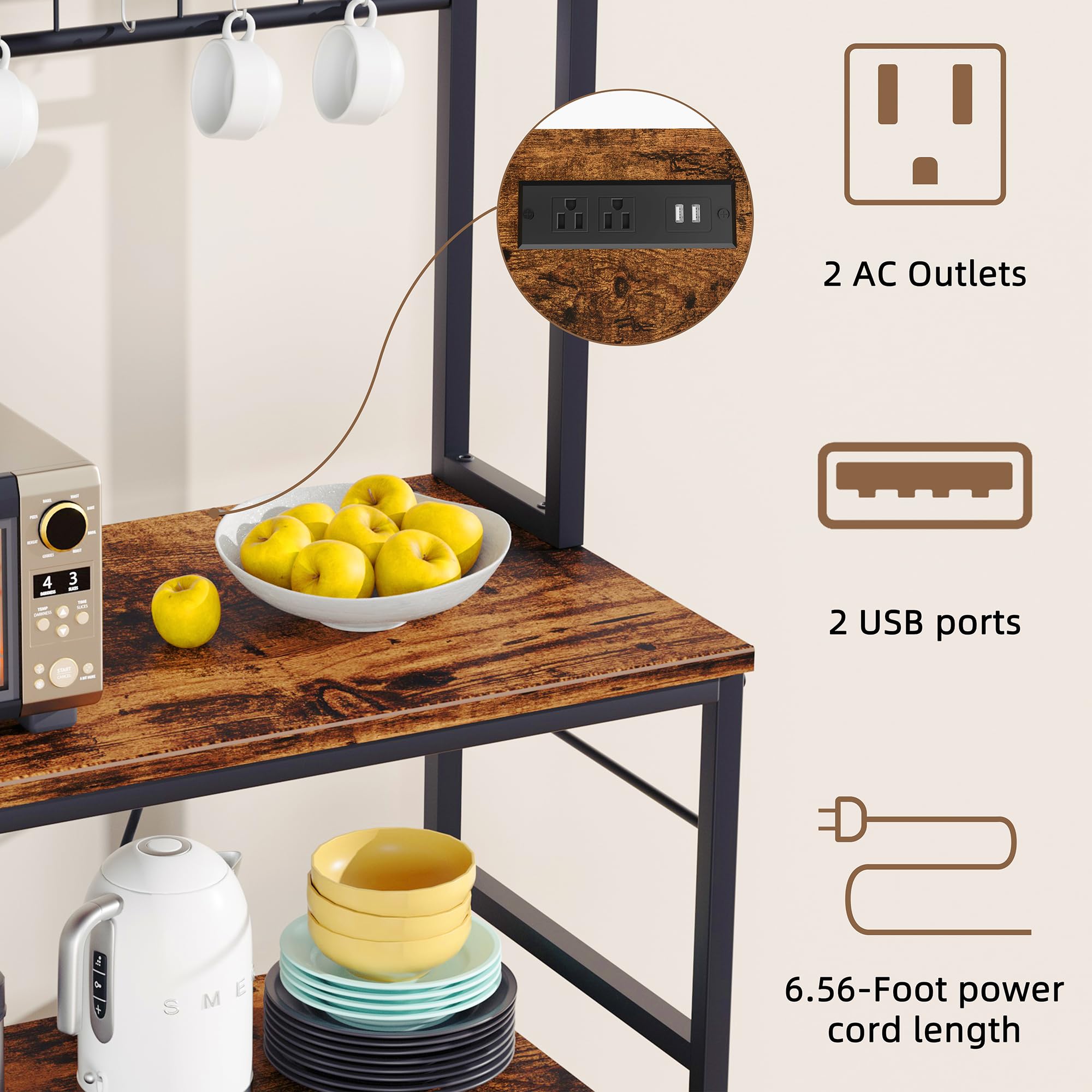 Snapklik.com : JAMFLY Kitchen Bakers Rack