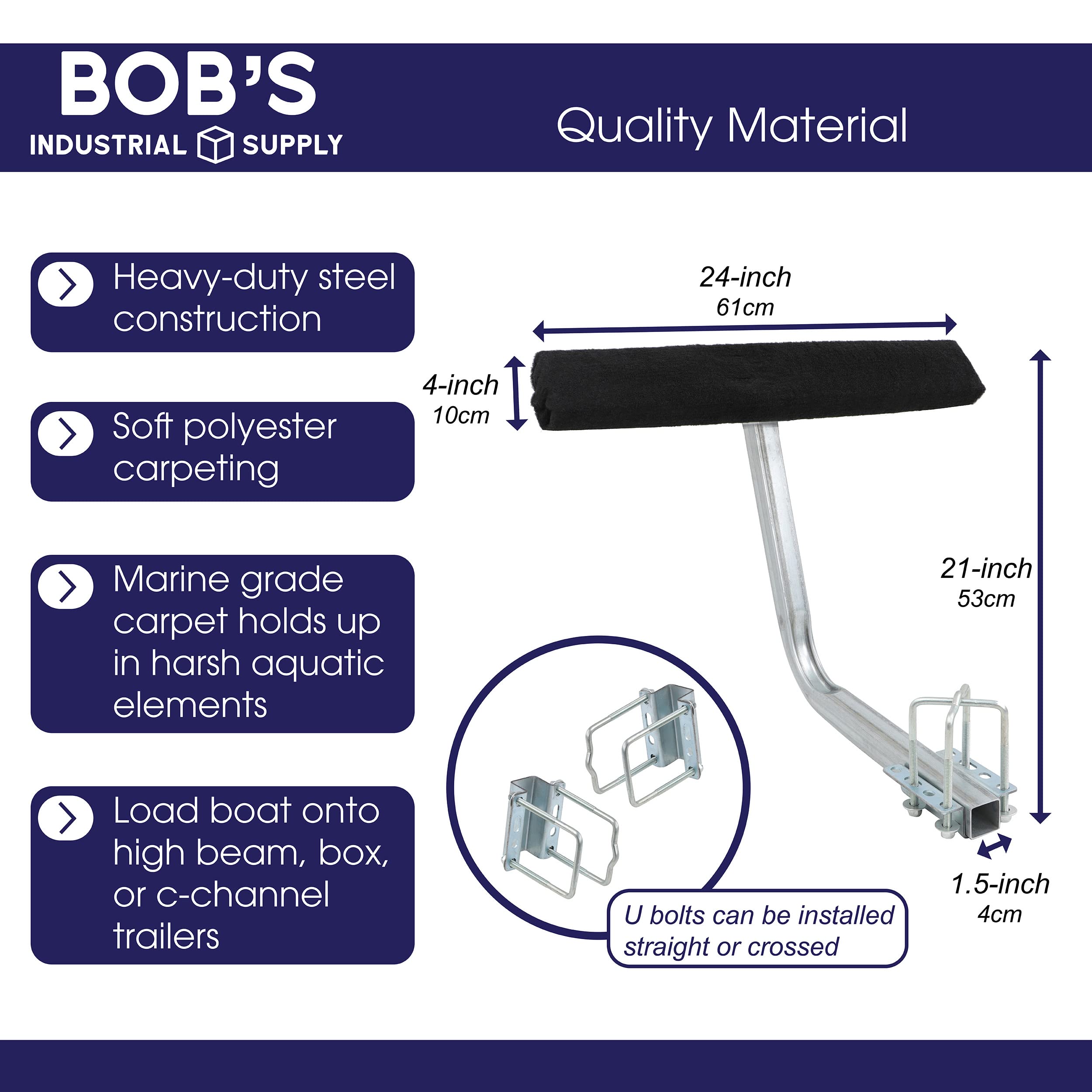 Snapklik.com : BISupply Boat Trailer Guides 2 Foot Bunk Boards Kit - 24 ...