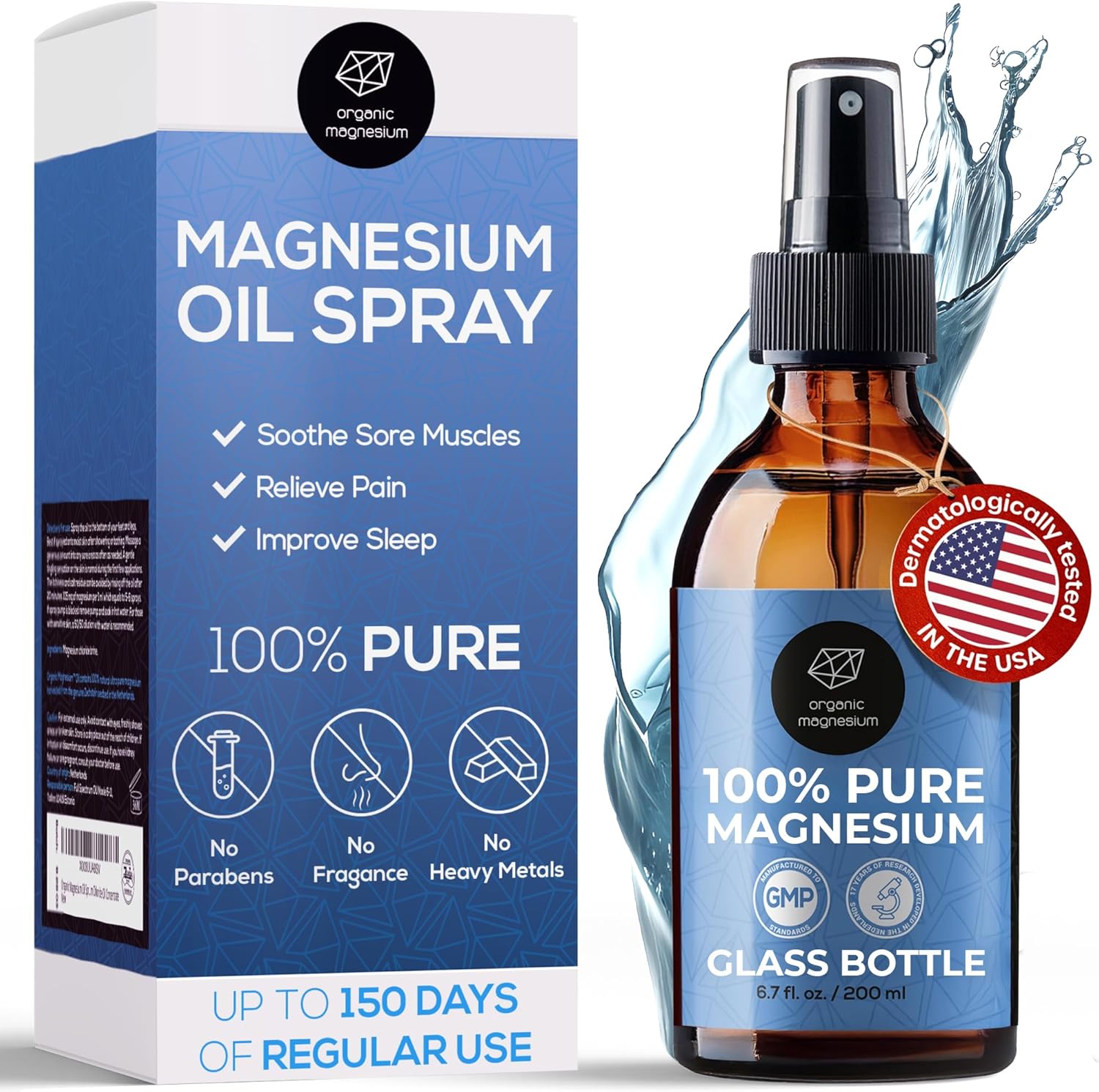 Amazon.com: Organic Magnesium Organic Magnesium Spray Oil in Glass ...