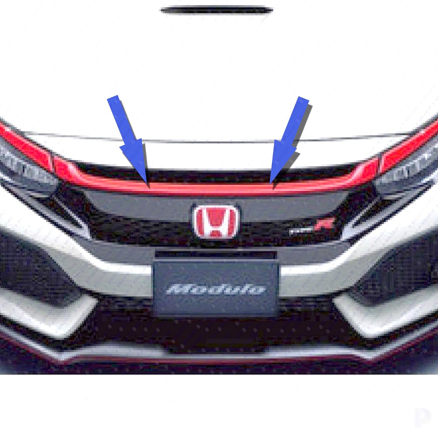 Genuine JDM Honda CIVIC TYPE R FK8 Front Grille Garnish Red : Amazon.ca ...