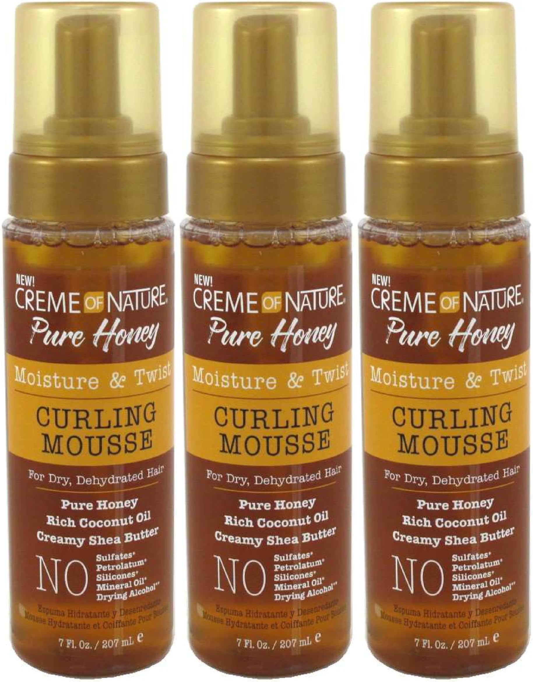 Amazon.com: Creme Of Nature Pure Honey Curling Mousse 7 Ounce Pump ...