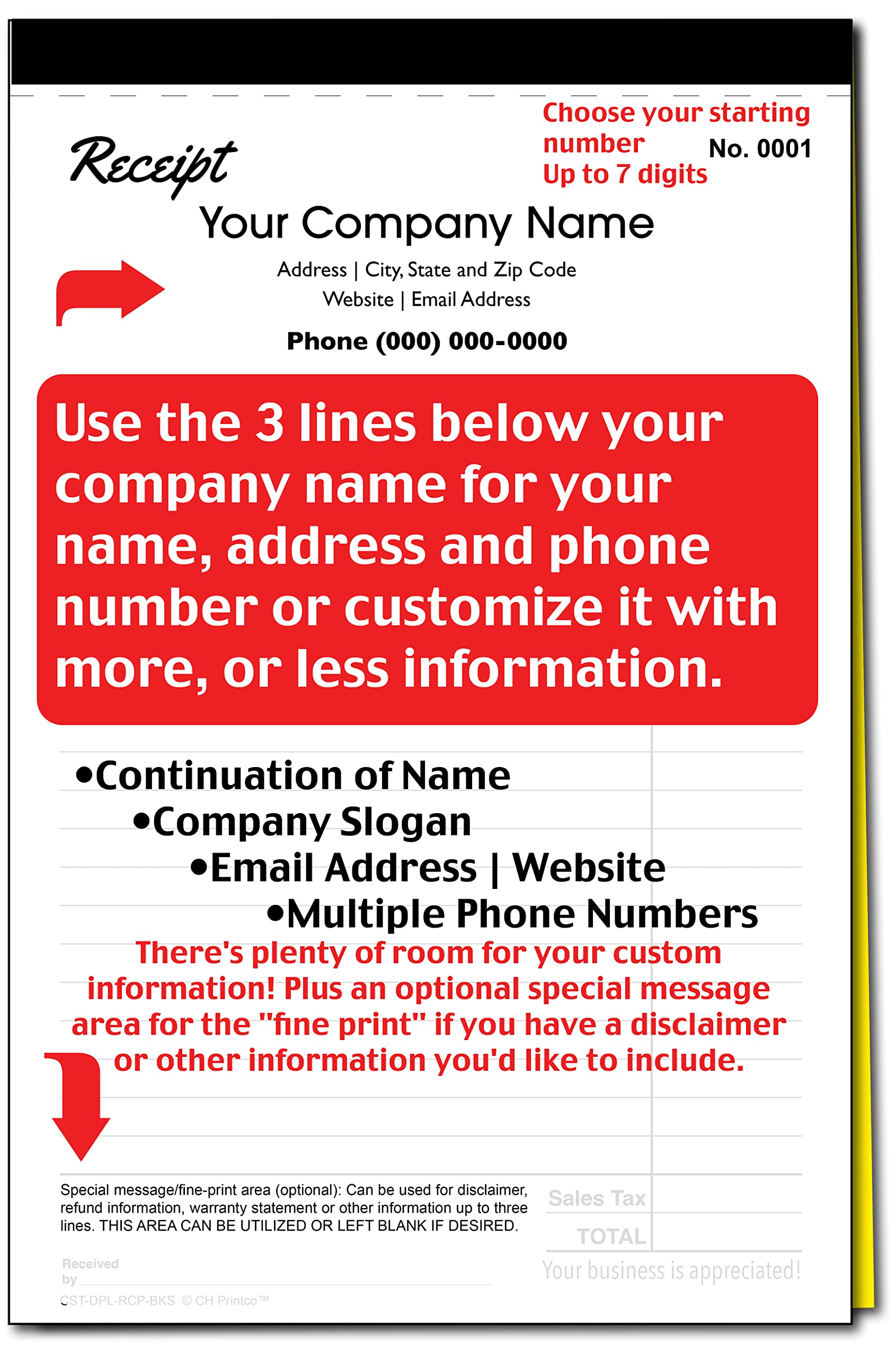 Snapklik.com : Custom Duplicate Receipt Books