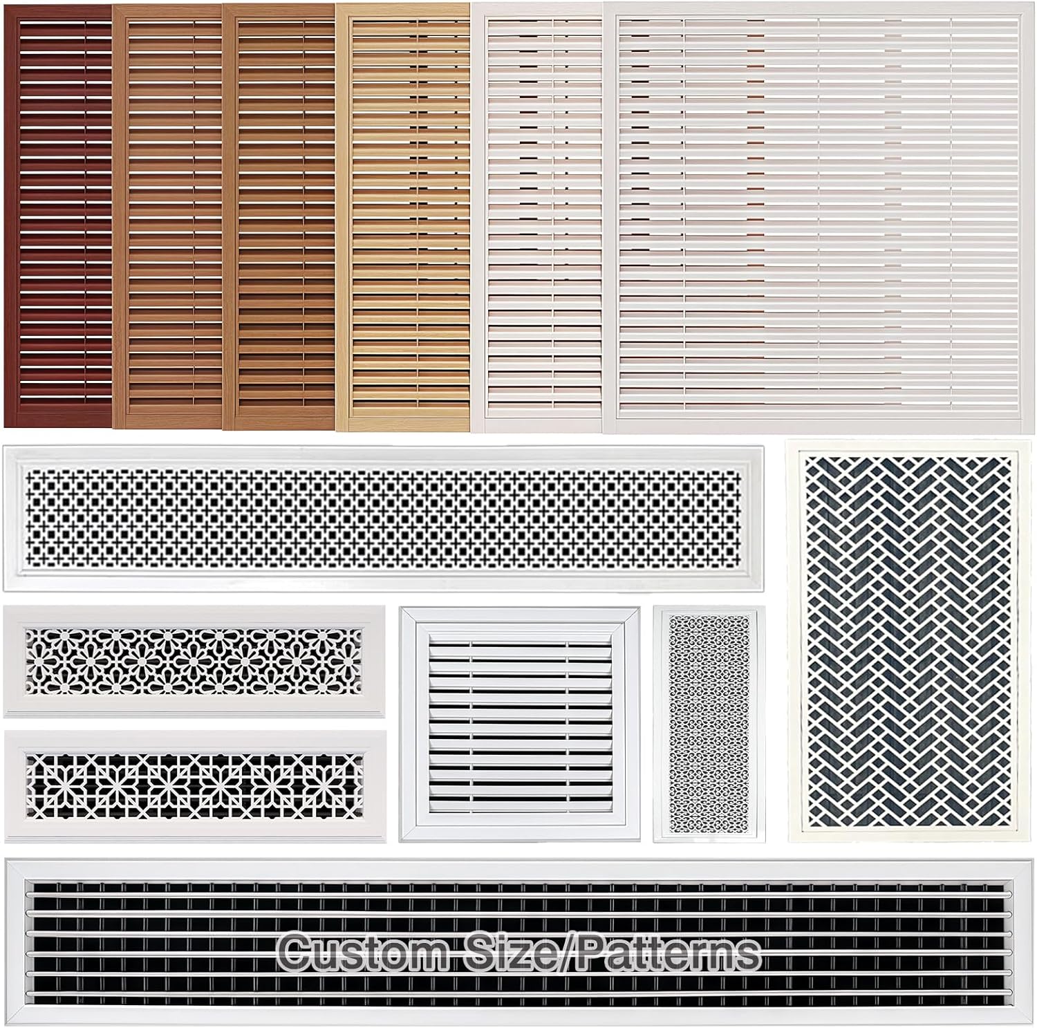 Customizable Size/Patterns Air Return Vent Cover Decorative, Decorative ...