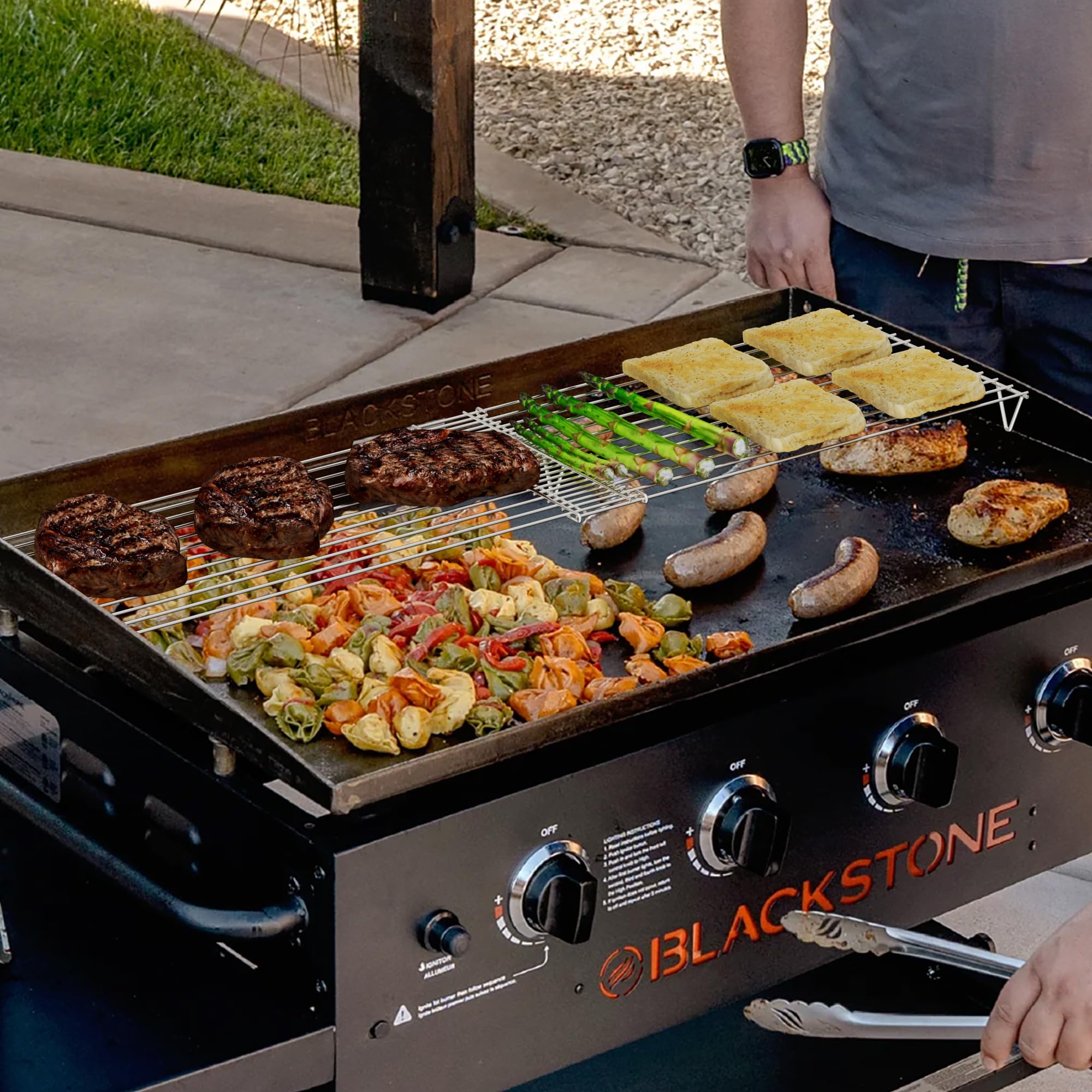 Snapklik.com : Adjustable Griddle Warming Rack For Blackstone 22 28 36 ...