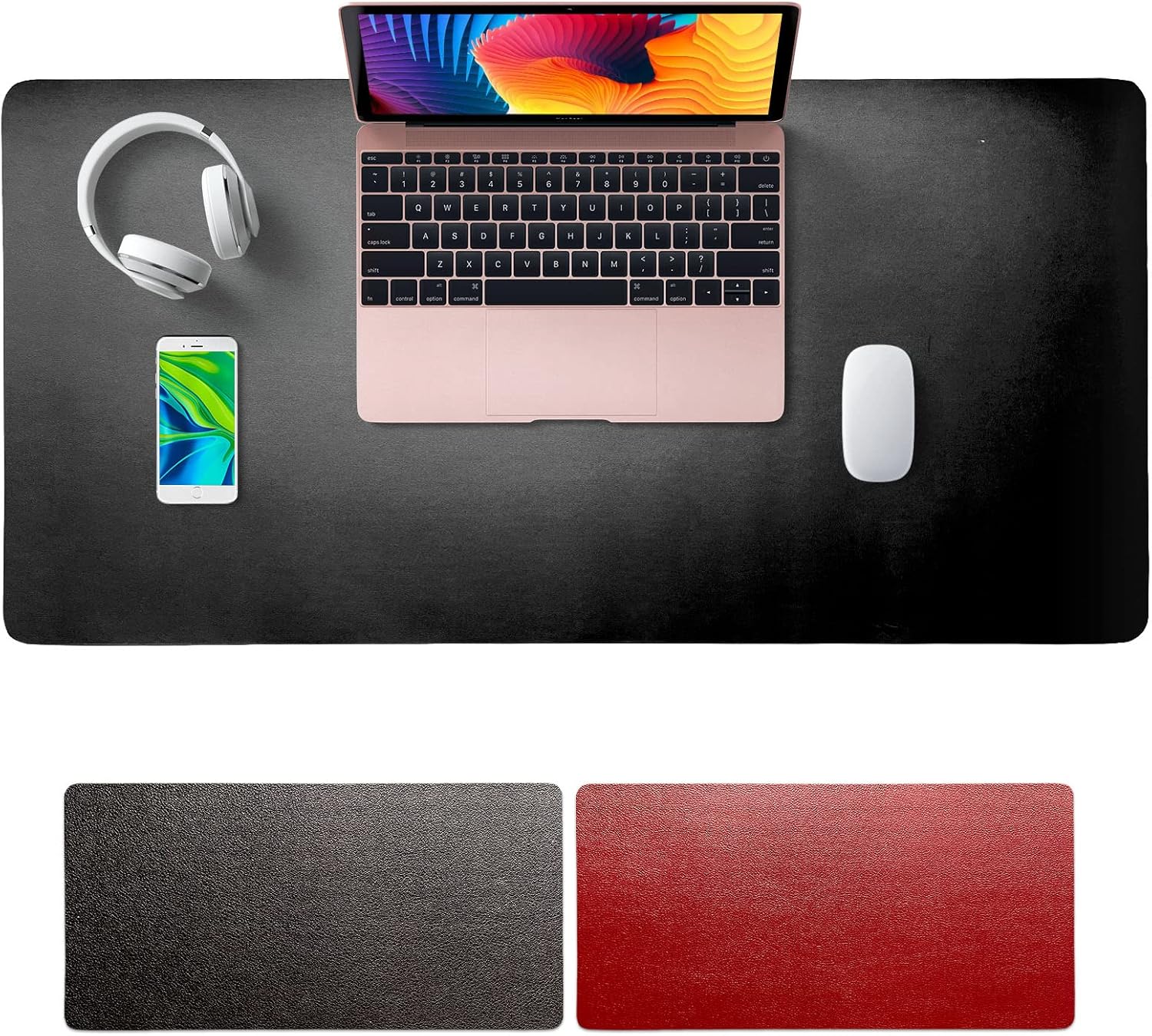 SKY-TOUCH Mouse Pad Large 80x40cm, Leather Computer Pad Office Desk Mat ...