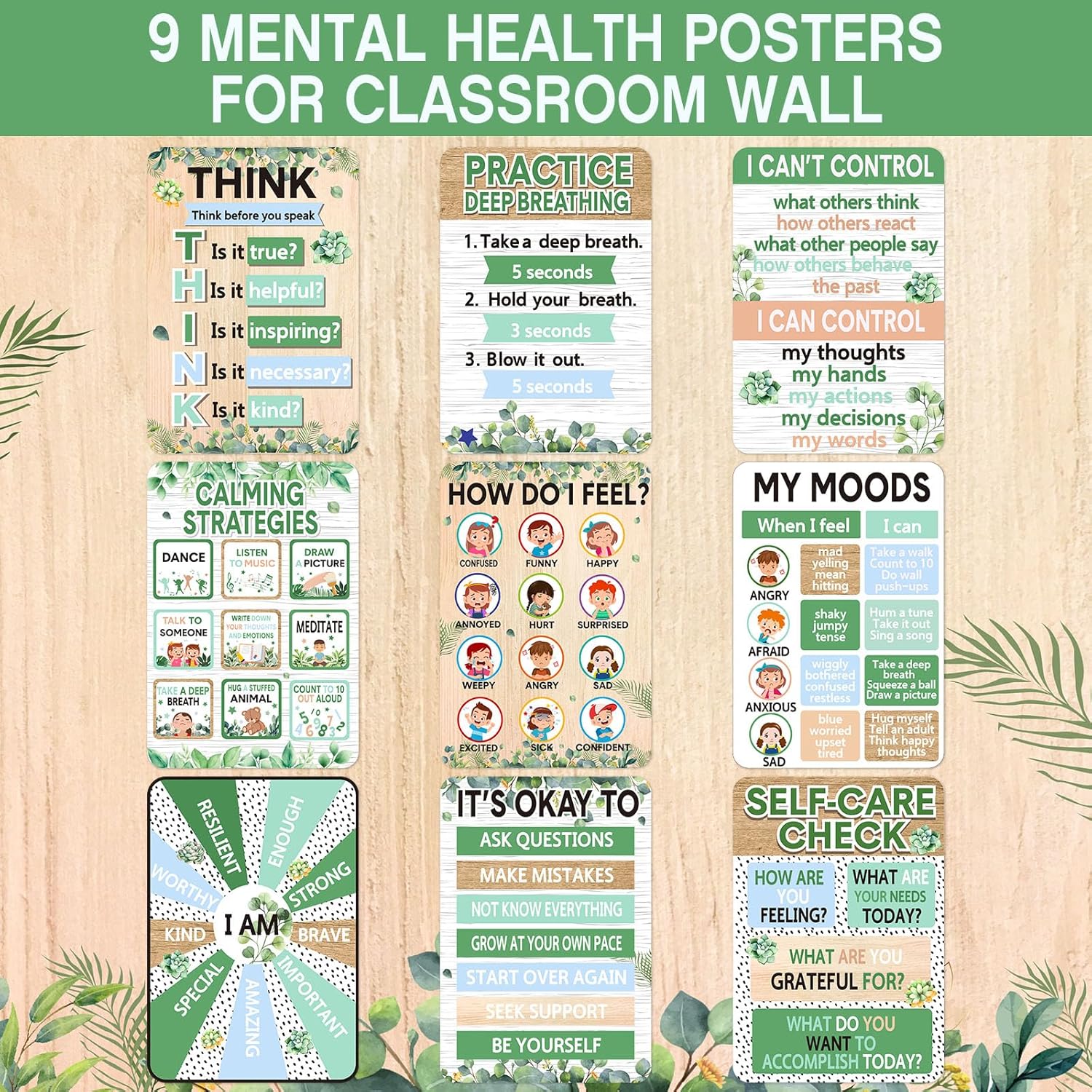 10 Pcs Calming Corner Classroom Poster Eucalyptus Australia | Ubuy