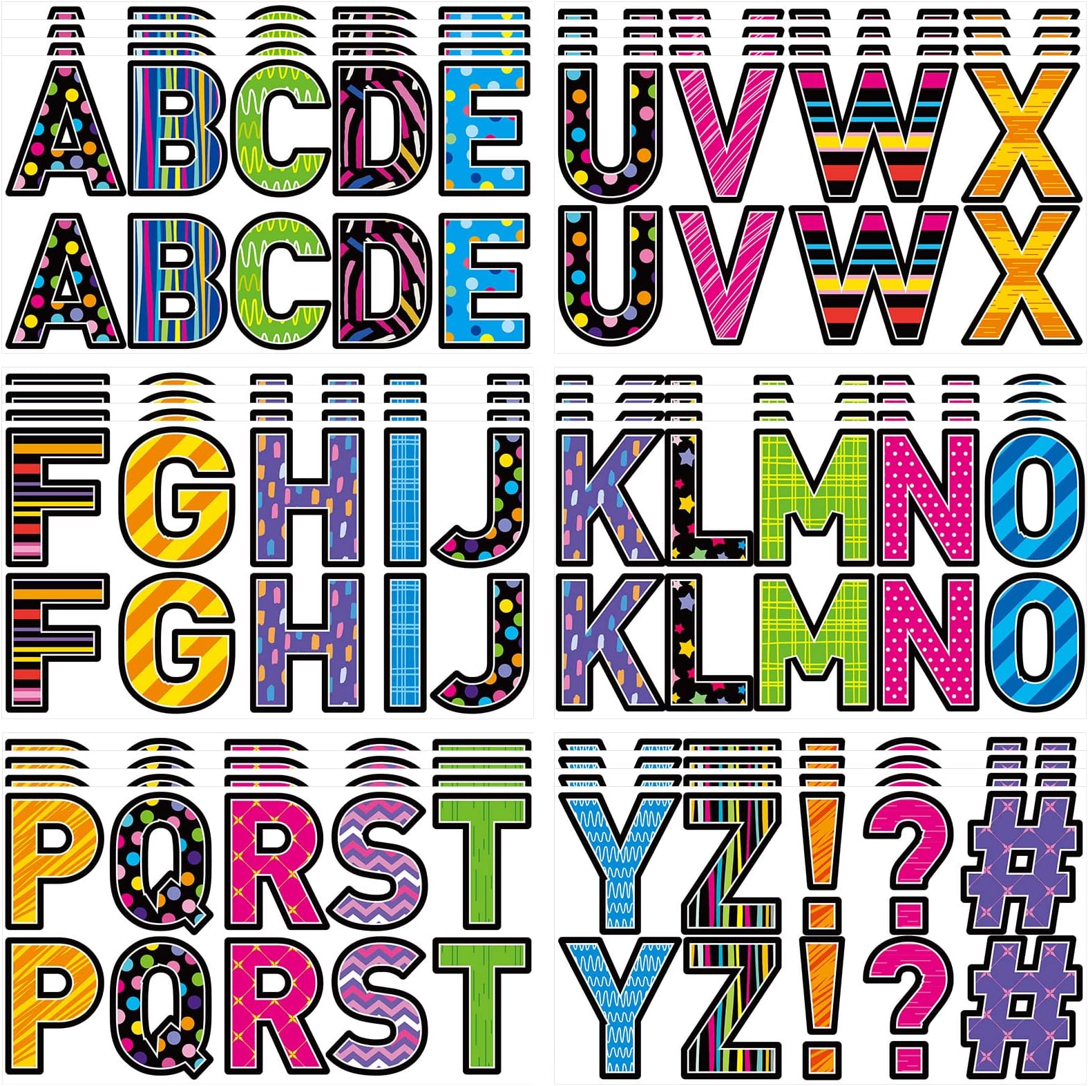 Amazon.com: 30 Sheets Large Letter Stickers, 4 Inch Self-Adhesive ...