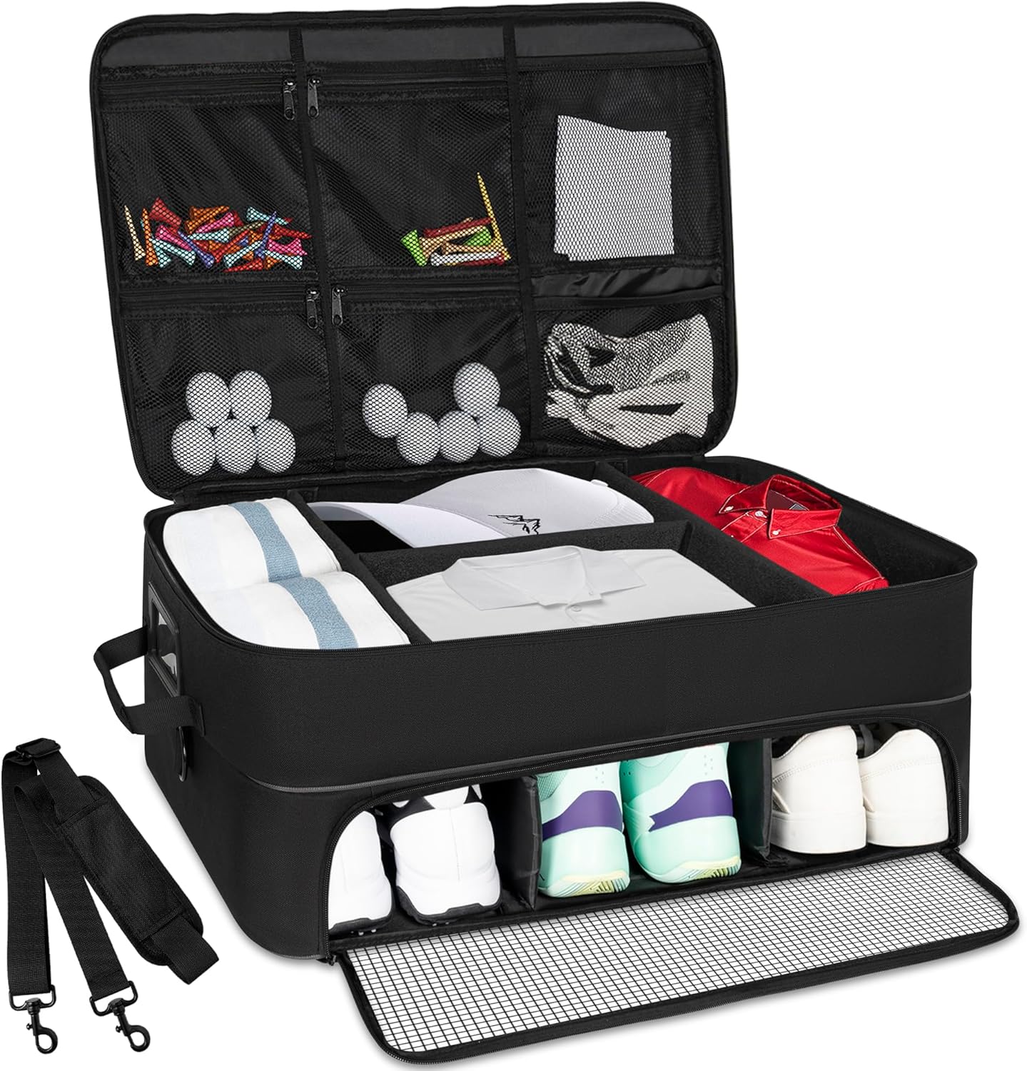 Amazon.com: WELIDAY Golf Trunk Organizer, Golf Car Locker with Separate ...