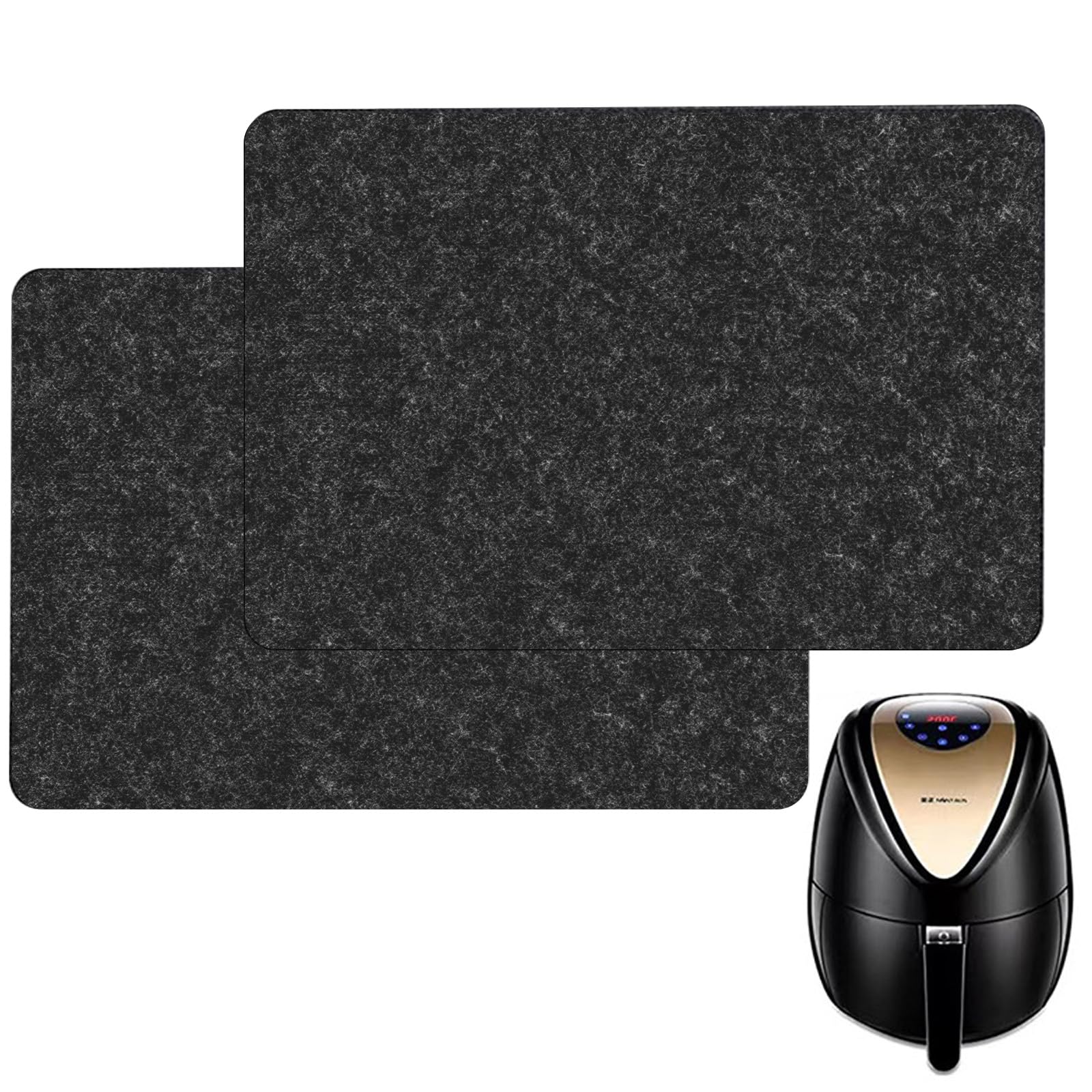 Jetisva 2pcs Heat Resistant Mat for Air Fryer Square 44 * 30cm,Felt and ...