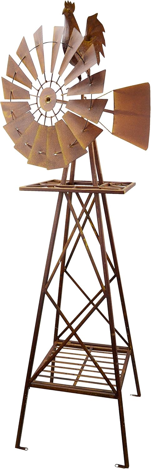 Amazon.com: Red Carpet Studios 34294 Metal Rustic Windmill, Large ...