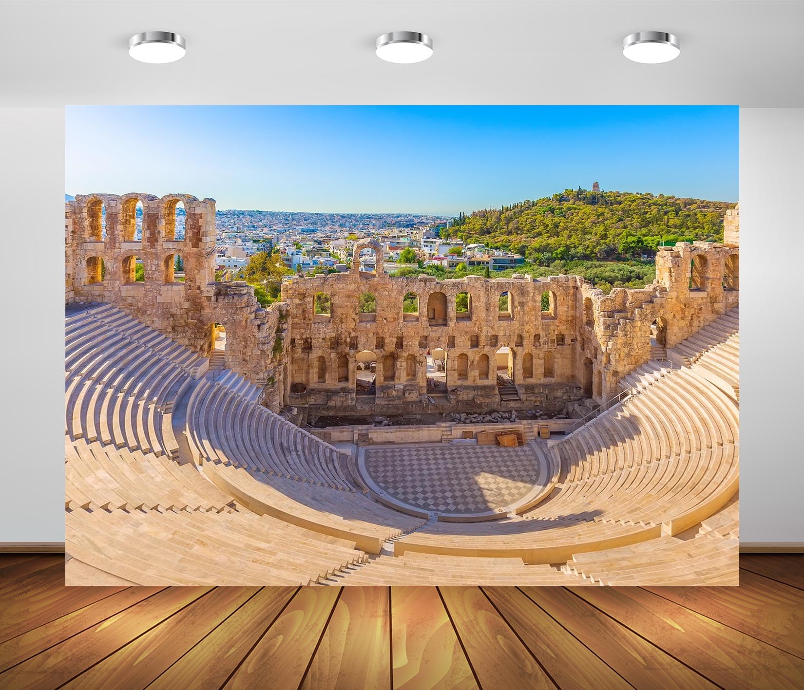 Amazon.com : BELECO 5x4ft Fabric Atticus Theater Backdrop Greek Ancient ...