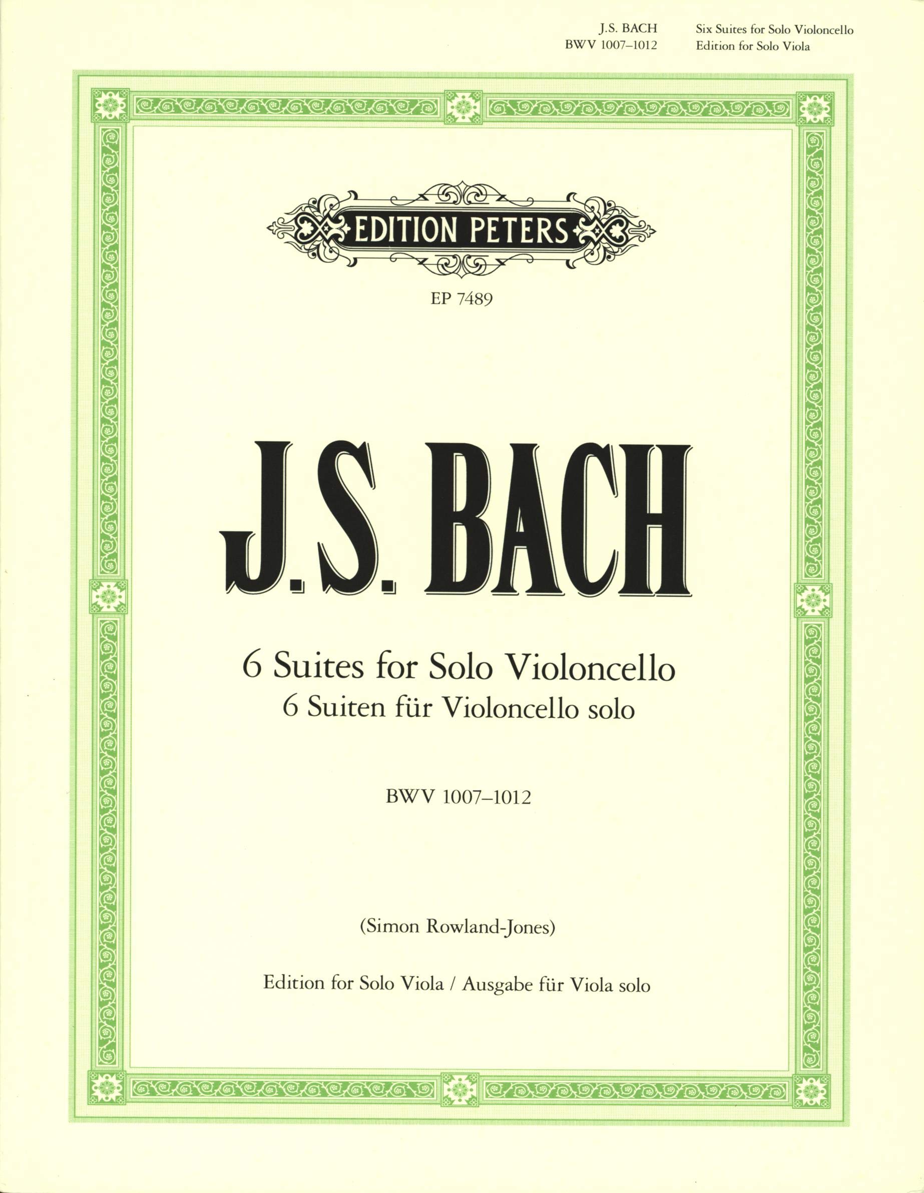 Amazon.com: 6 Cello Suites BWV 1007-1012 (Transcribed for viola ...