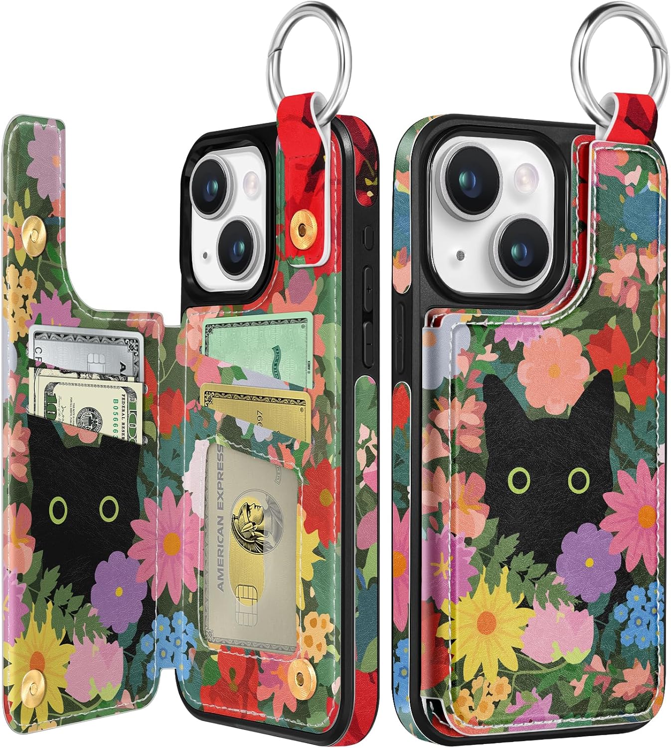 Amazon.com: Lotadilo for iPhone 15 Wallet Case with Card Holder, Cute ...