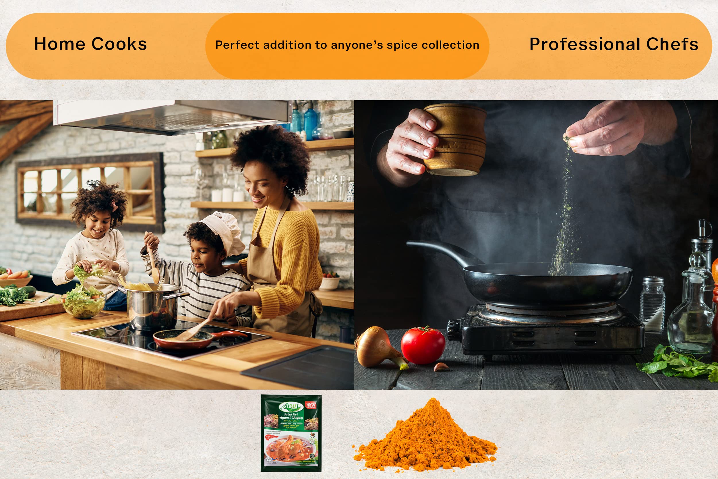 Snapklik.com : Arun Spices Meat Curry Powder 7oz / 200 Grams Serve