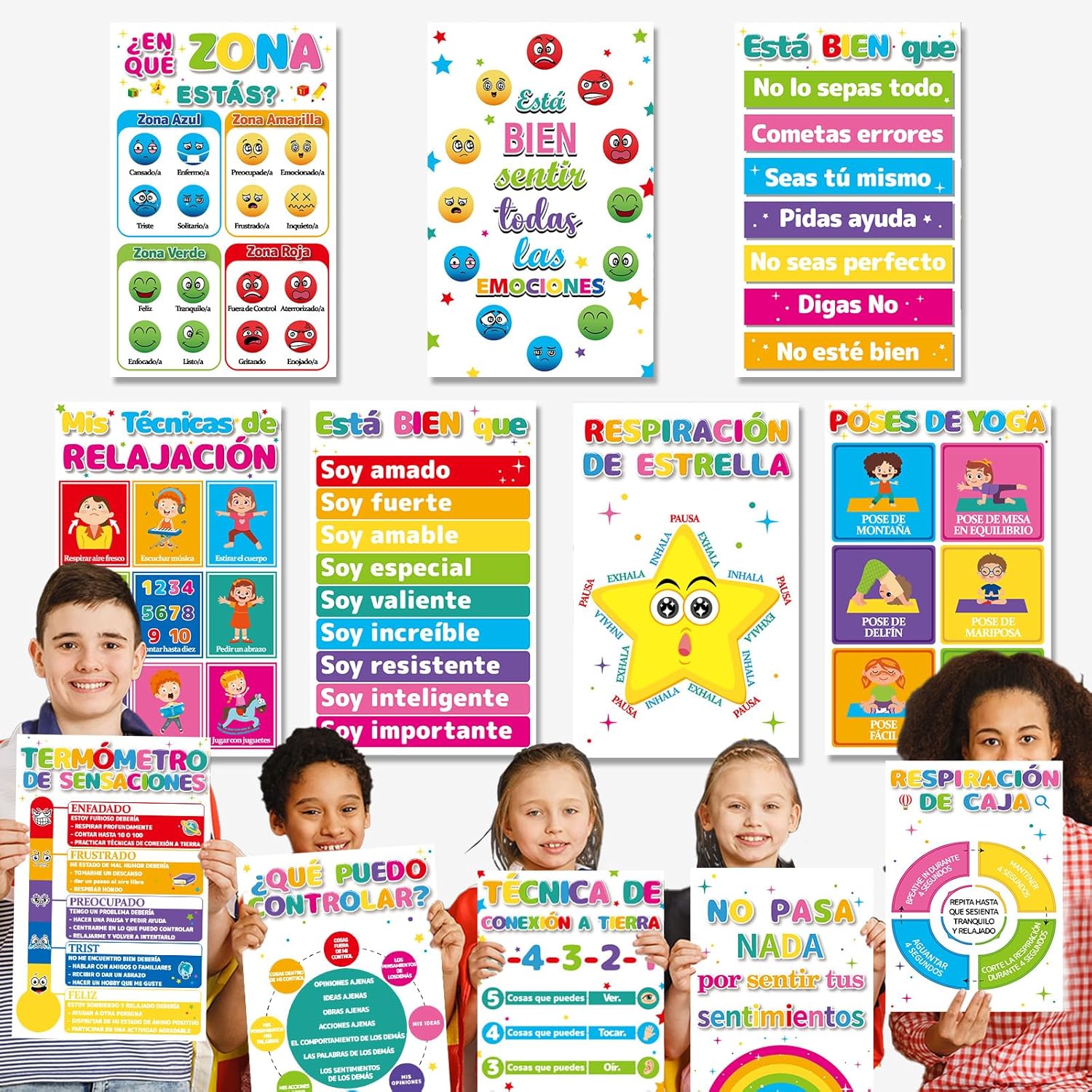 gisgfim 12Pcs Spanish Calming Corner Posters Nepal | Ubuy