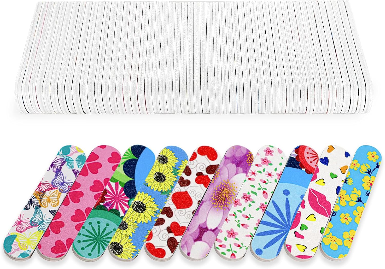 Amazon.com : Mini Nail Files (50 Packs), Colorful Emery Boards for ...