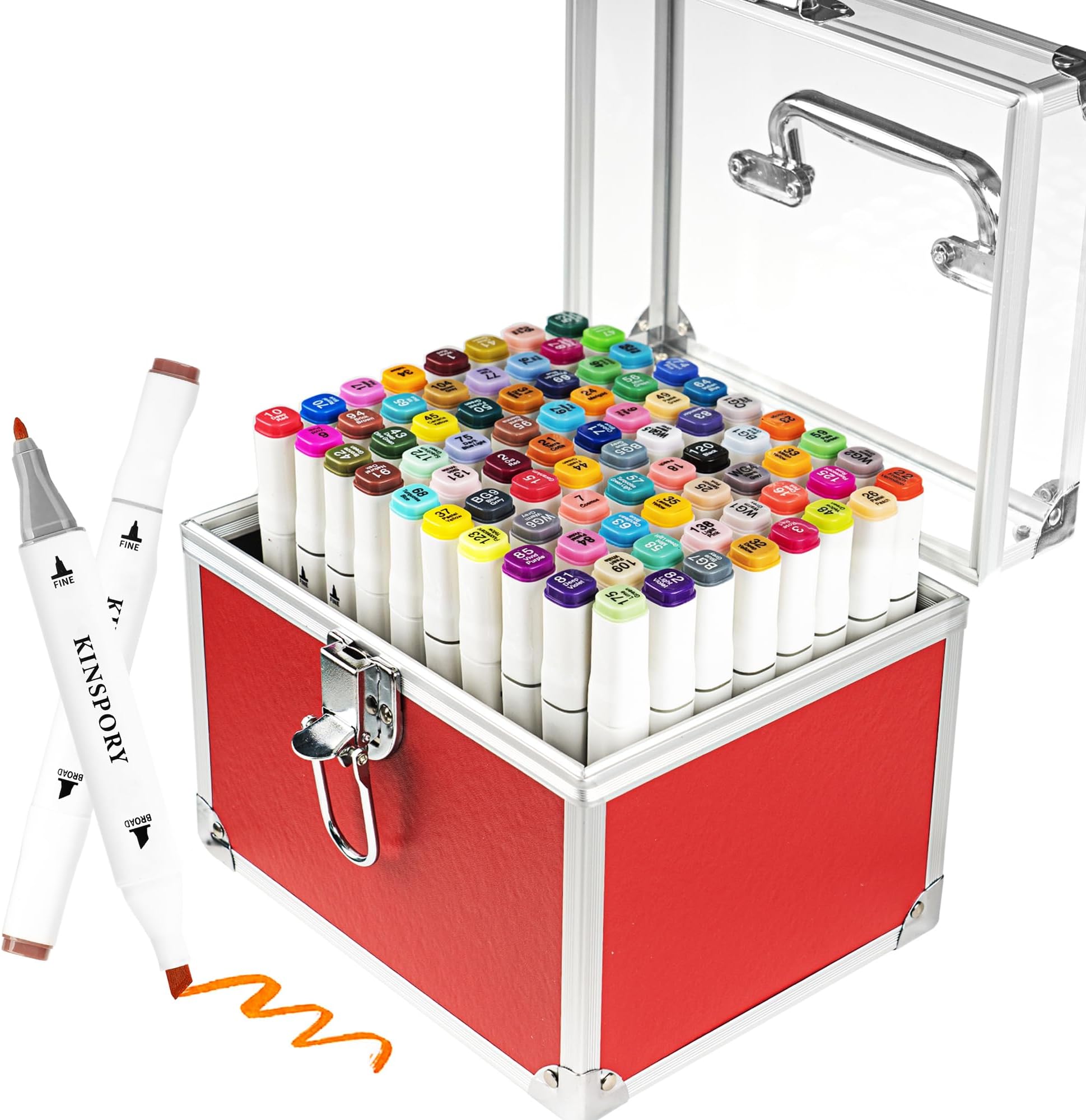 Amazon.com : KINSPORY Alcohol Markers, 80 Colors Dual Tip Permanent Art ...