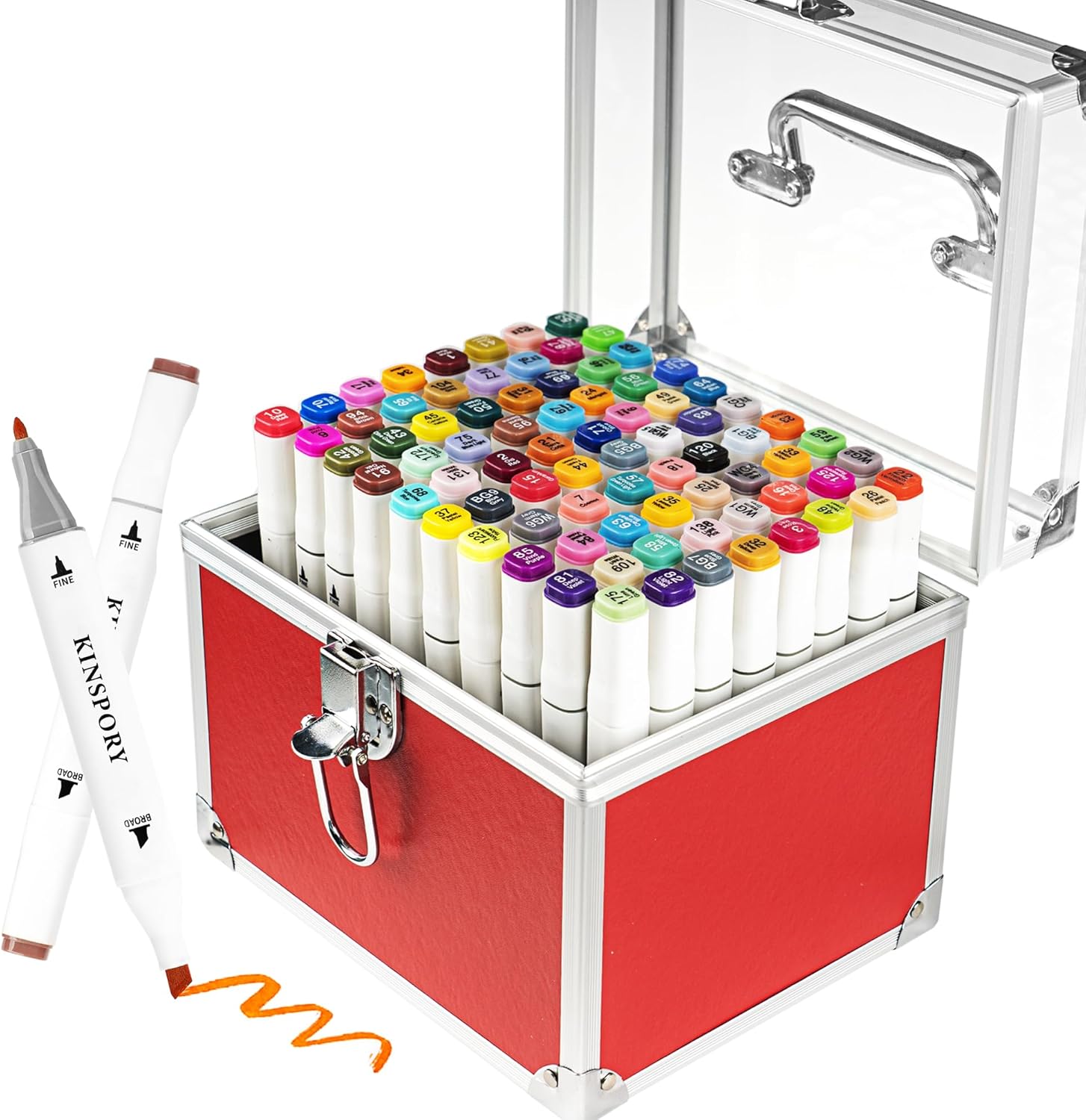 KINSPORY Marker Pens, 80 PCS Permanent Art Markers, Colouring pens for ...